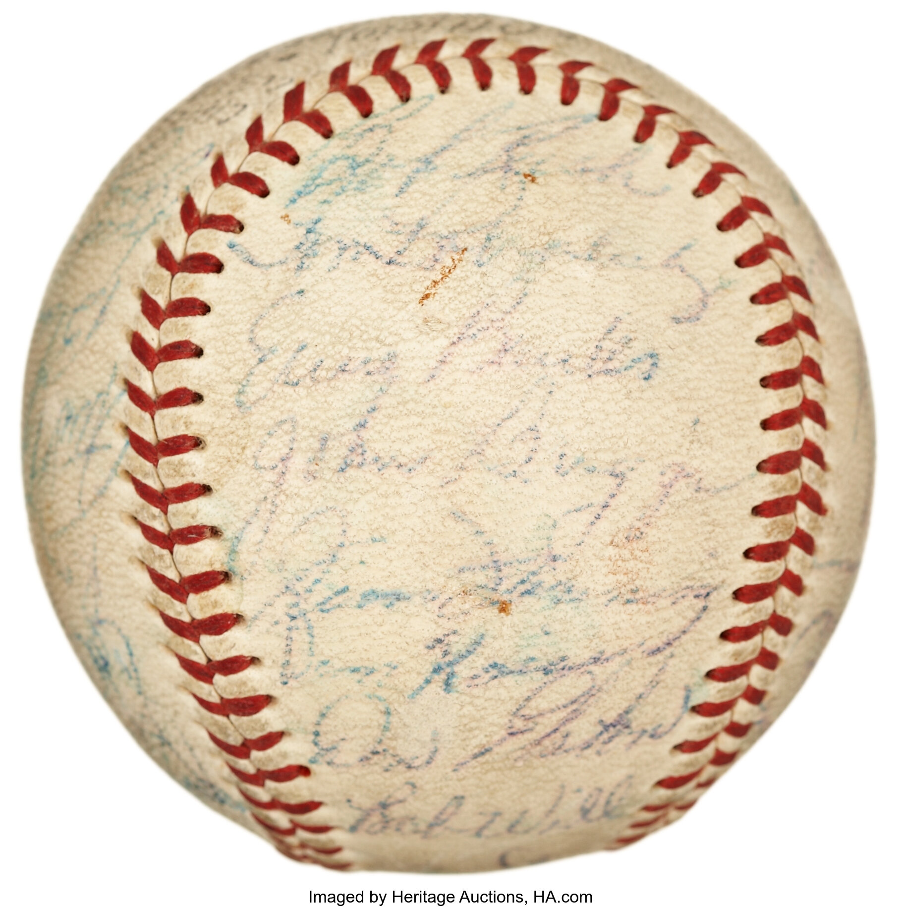 1957 Chicago Cubs Team Signed Baseball (33 Signatures).... Baseball ...