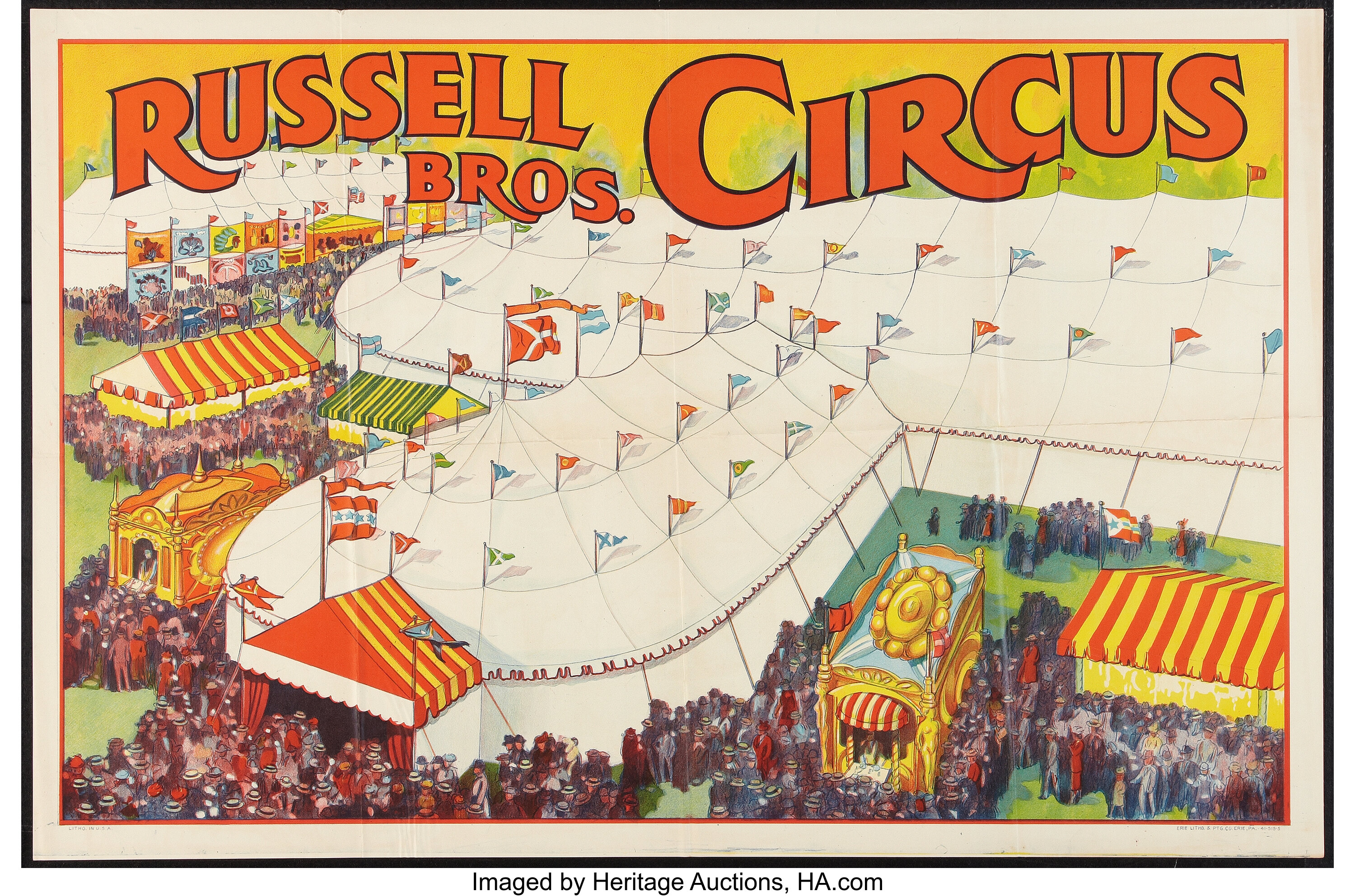 Circus Poster (Russell Brothers, 1940s). Poster (27" X 41"). | Lot ...