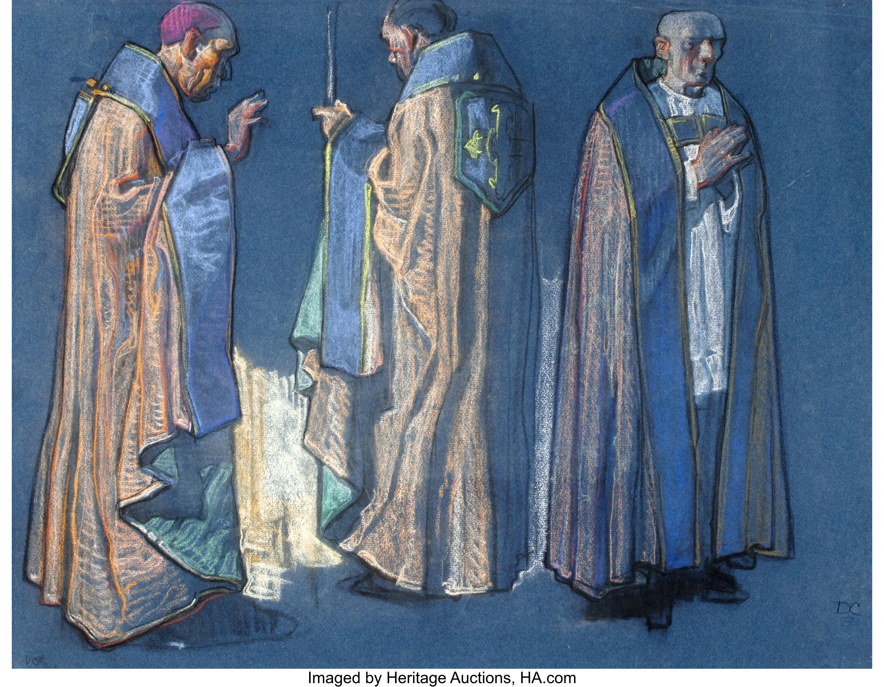 DEAN CORNWELL (American, 1892-1960). Study of religious figure. | Lot ...