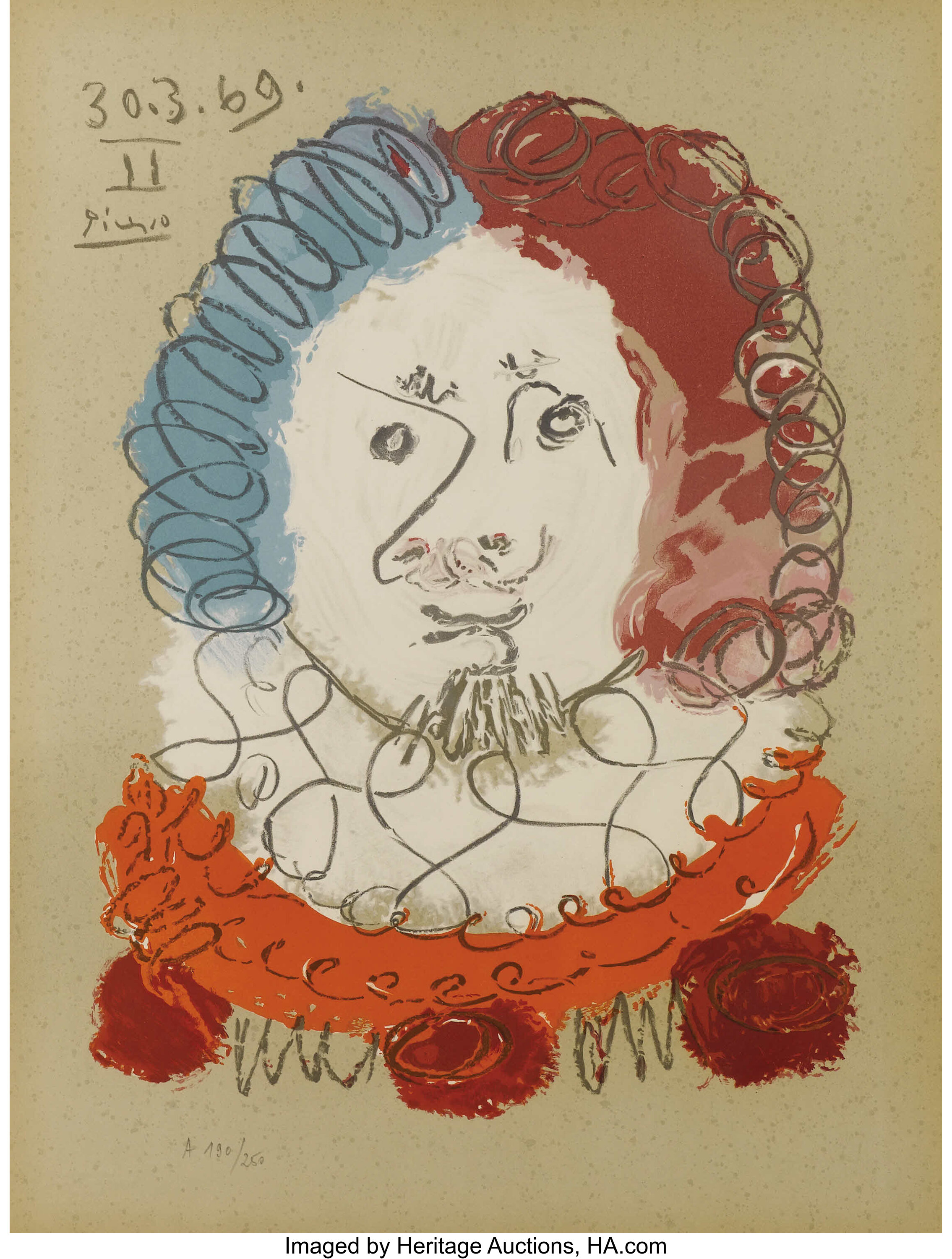 Pablo Picasso (Spanish, 1881-1973). . Imaginary Portraits (#3 of a ...