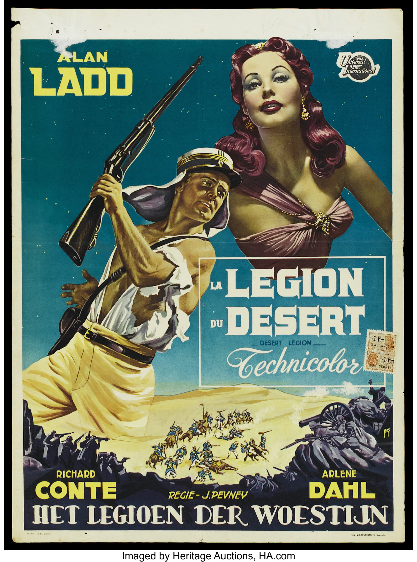 Desert Legion (Universal, 1953). Belgian (14" X 19"). Adventure. | Lot ...