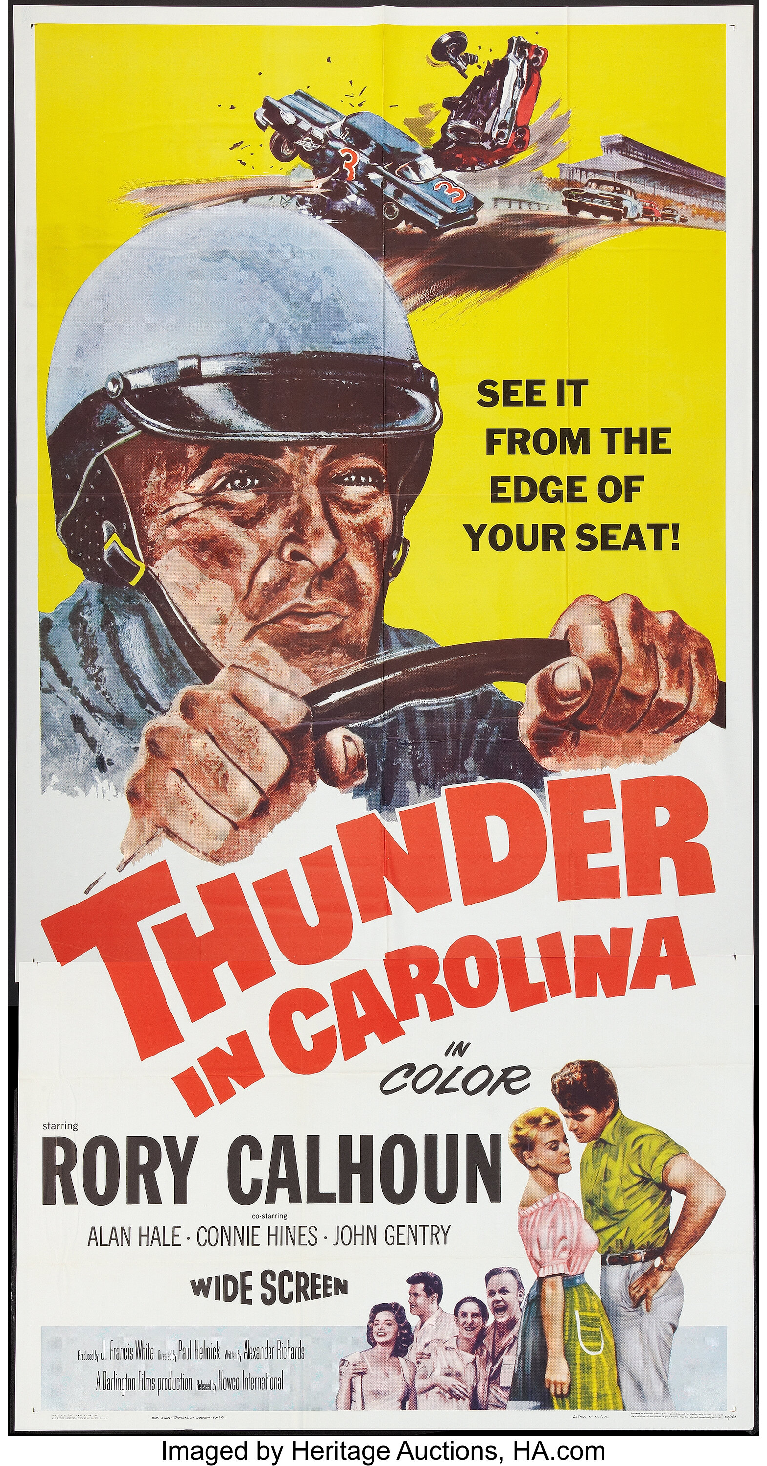 Thunder in Carolina (Howco, 1960). Three Sheet (41" X 81"). | Lot ...