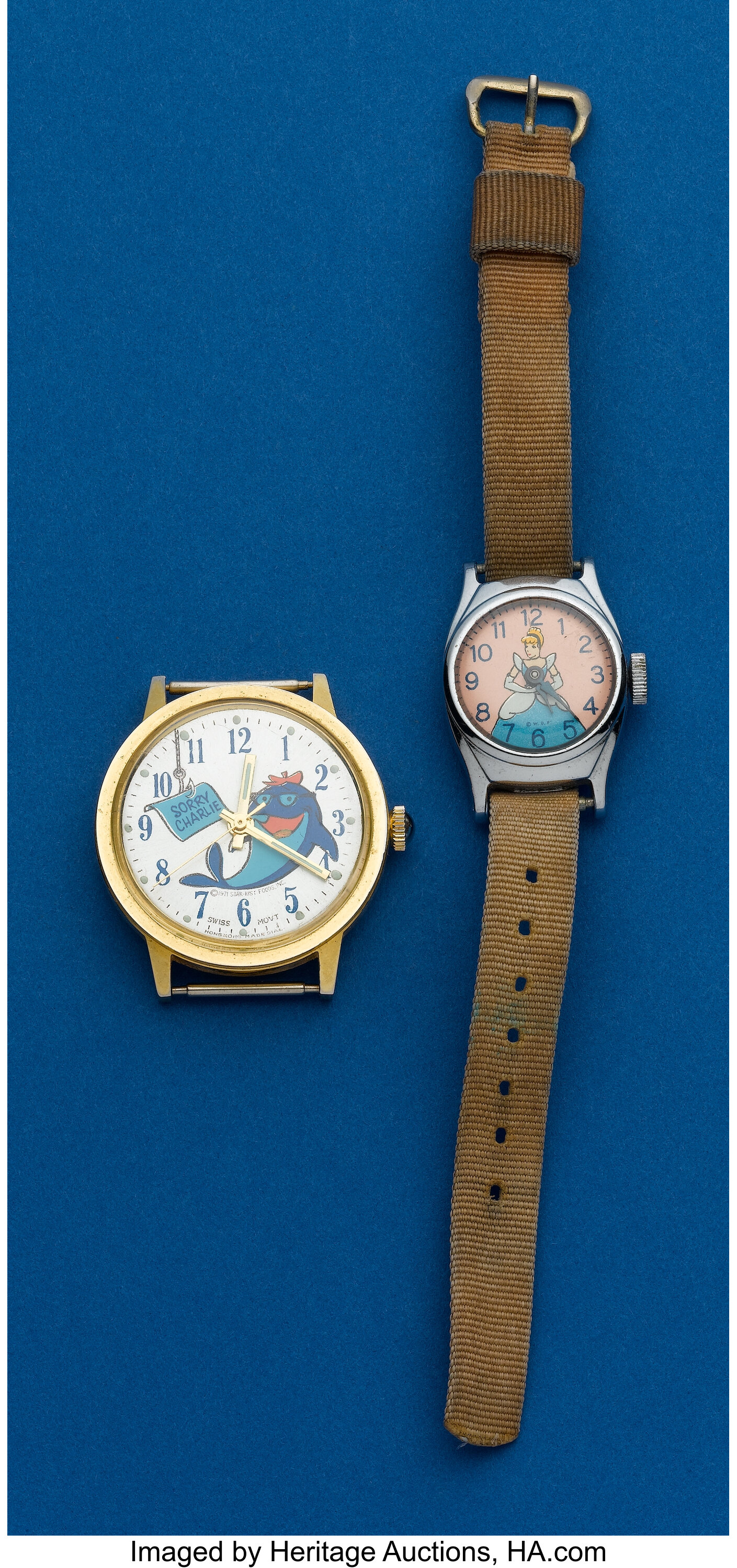 Cinderella and Charlie The Tuna Character Wristwatches. ... (Total ...