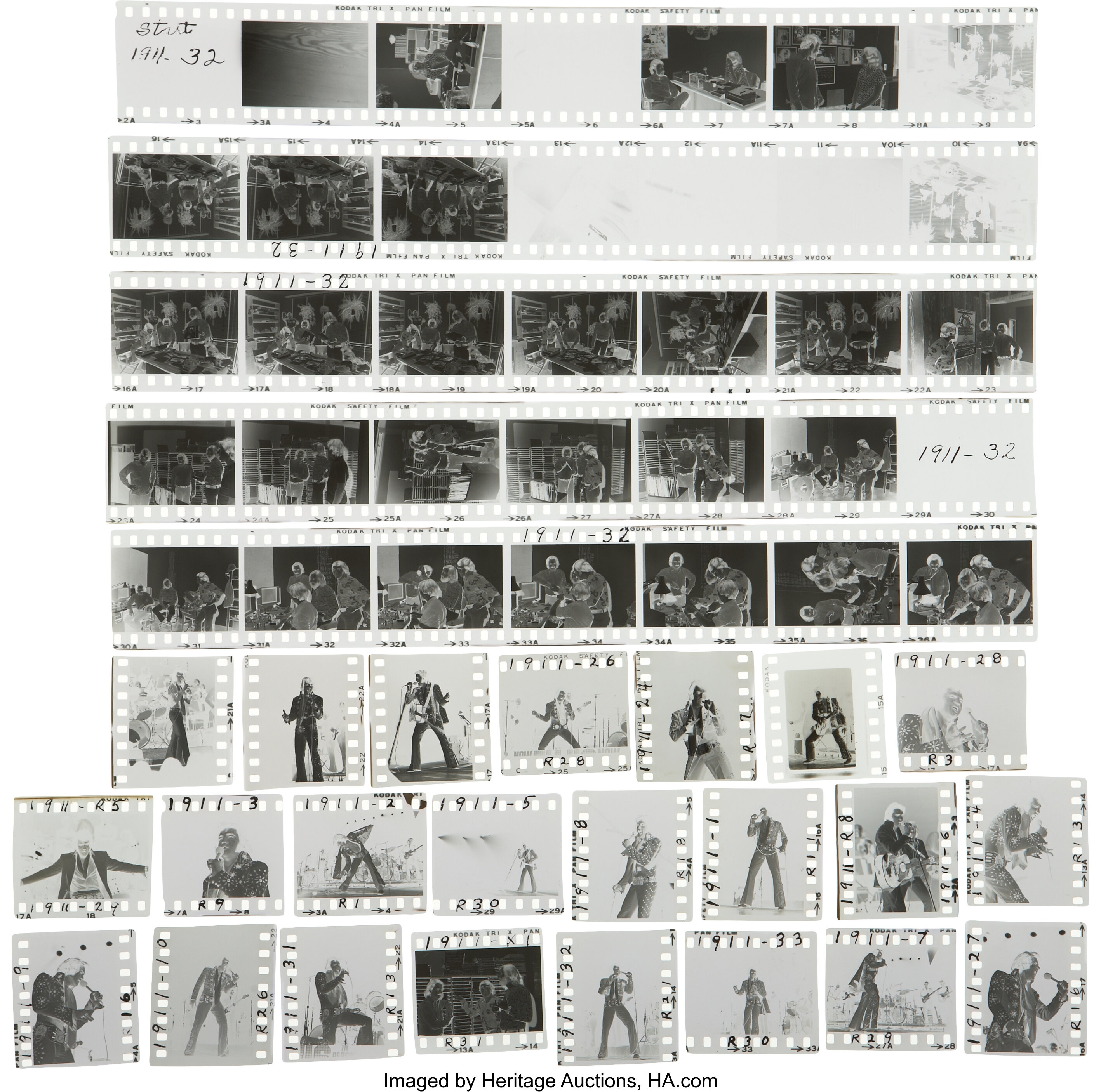 Elvis Presley Rare Photo Negatives.... (Total: 27 ) Music | Lot #46204 ...