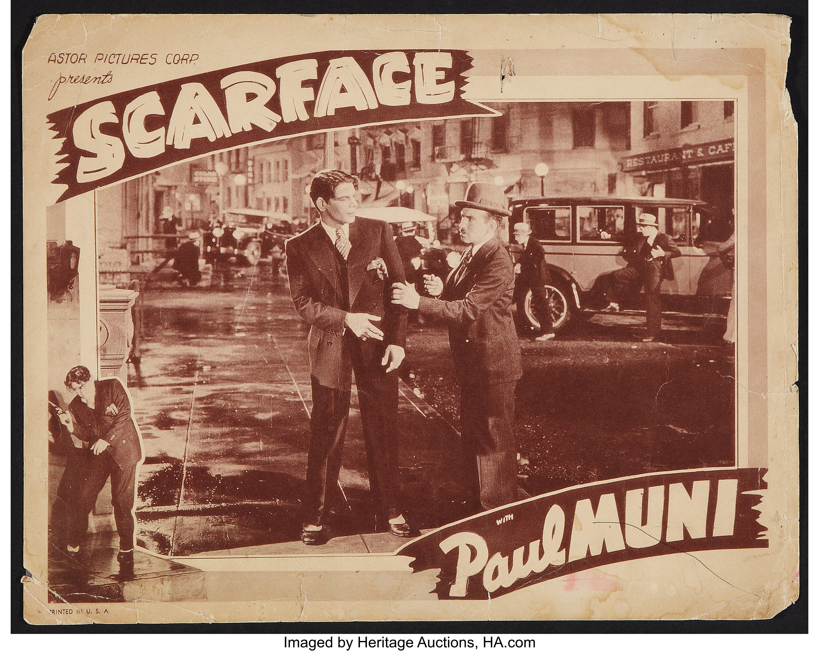 Scarface (Astor, R-1947). Lobby Card (11" X 14"). Crime.. ... Movie ...