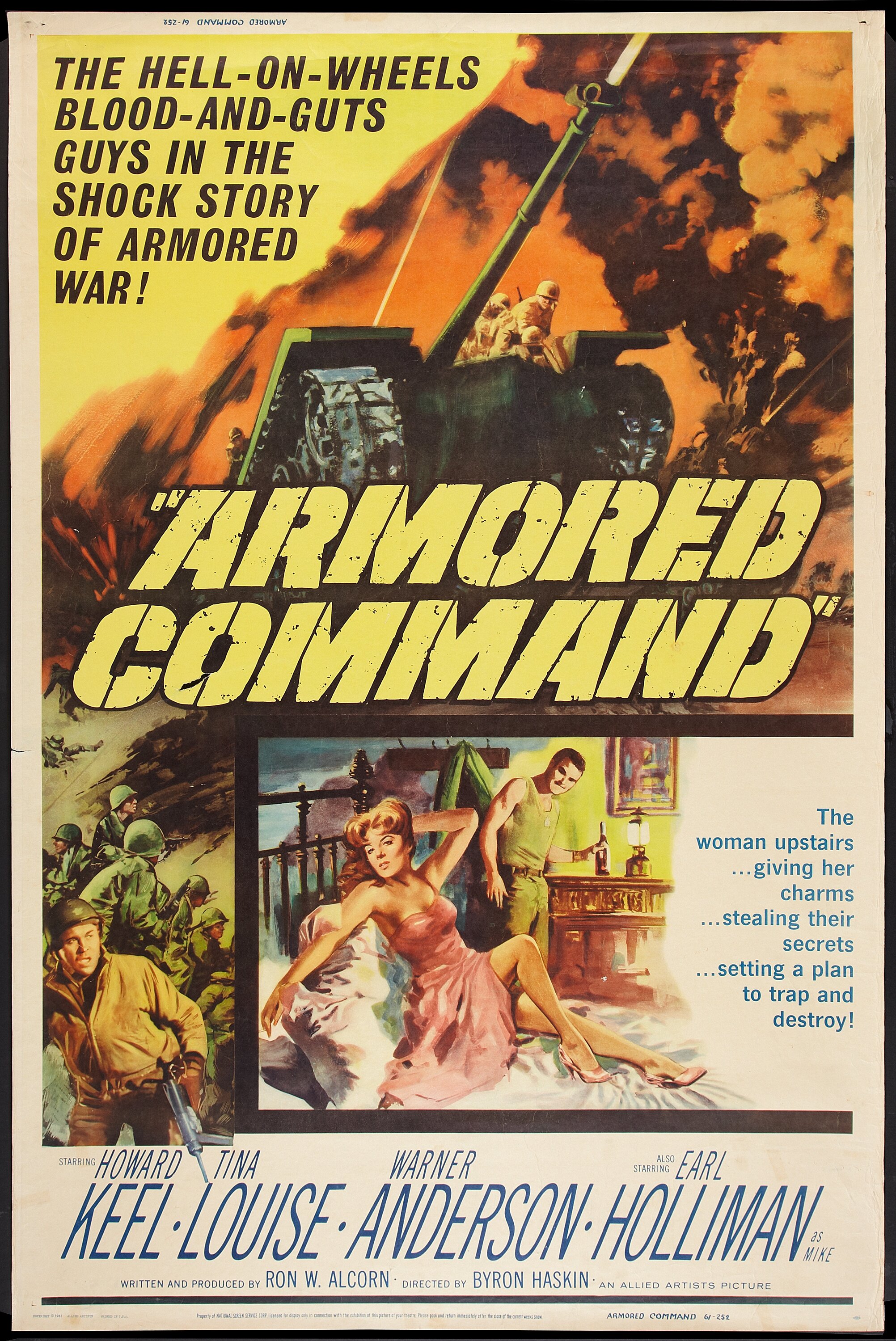 Armored Command (Allied Artists, 1961). Poster (40" X 60"). War.. | Lot ...
