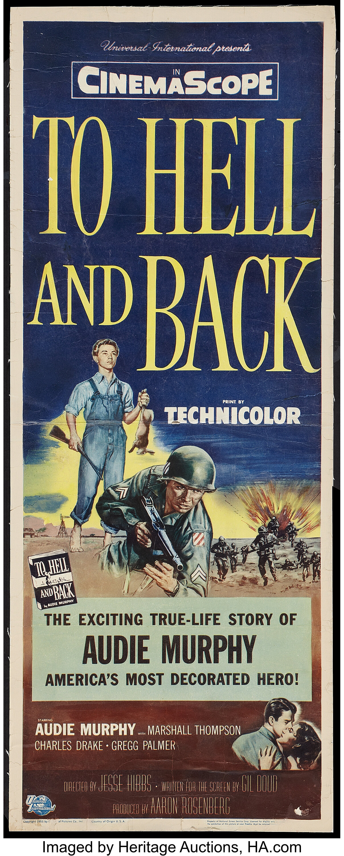 To Hell and Back (Universal International, 1955). Insert (14" X | Lot ...