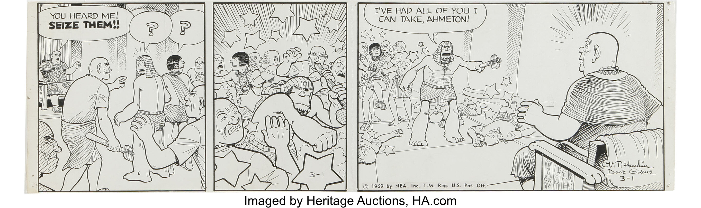 V. T. Hamlin and Dave Graue - Alley Oop Daily Comic Strip Original ...