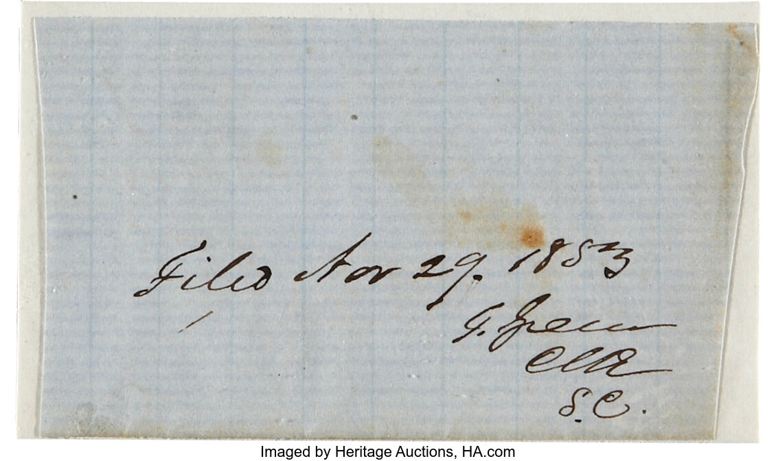 Confederate General Thomas Green Signature, 3.25" x 2". The future ...