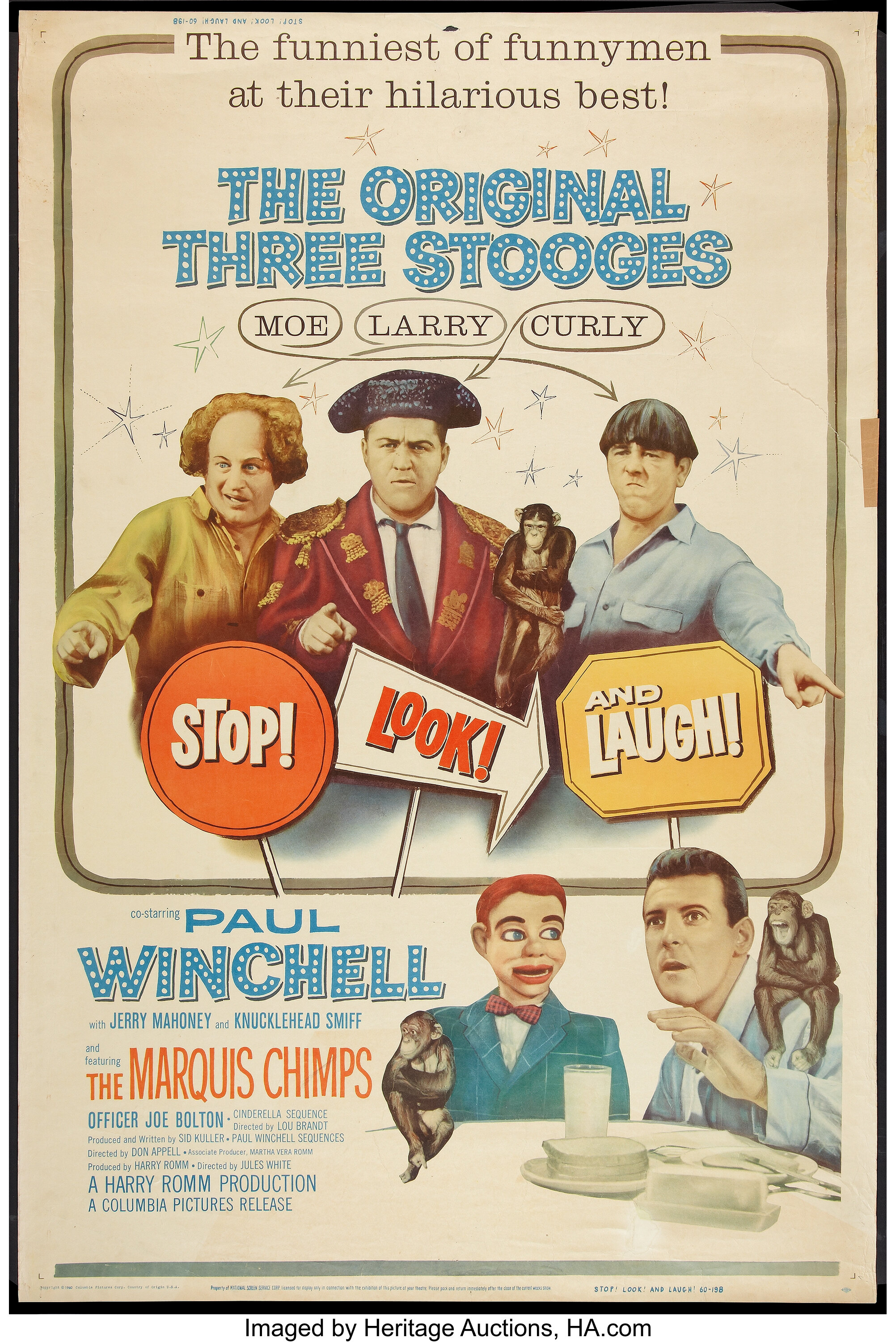 Stop! Look! and Laugh! (Columbia, 1960). Poster (40" X 60"). | Lot ...