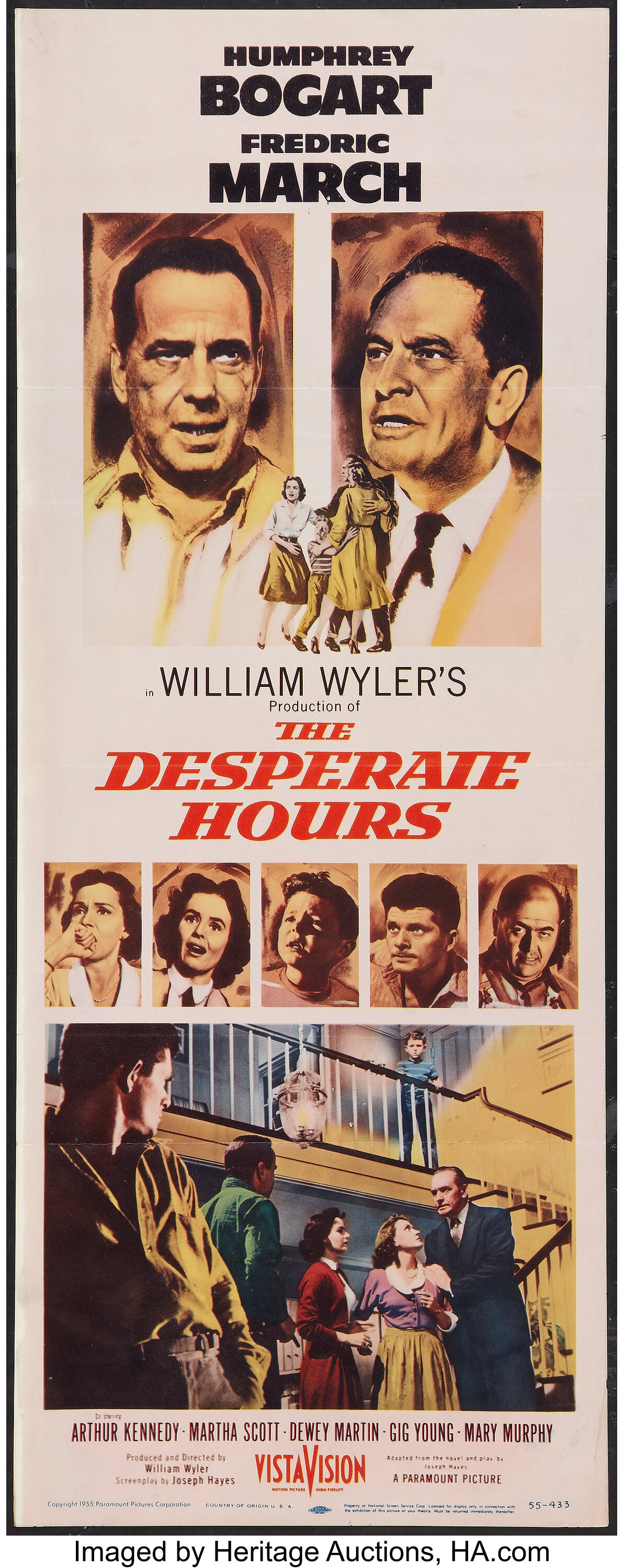 The Desperate Hours (Paramount, 1955). Insert (14" X 36"). Film | Lot ...