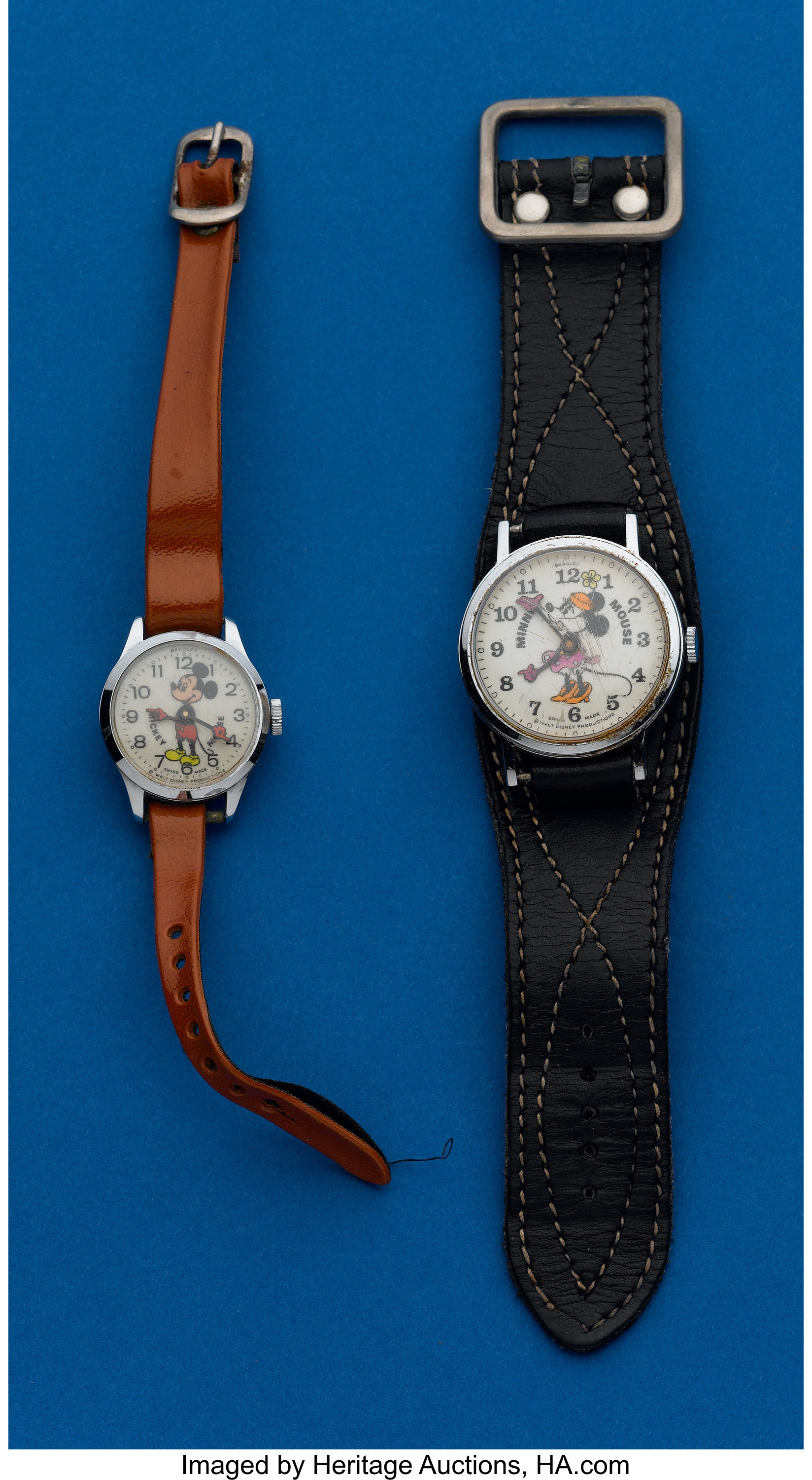 Two - Wristwatches, Mickey & Minnie Mouse. ... (Total: 2 Items) | Lot ...