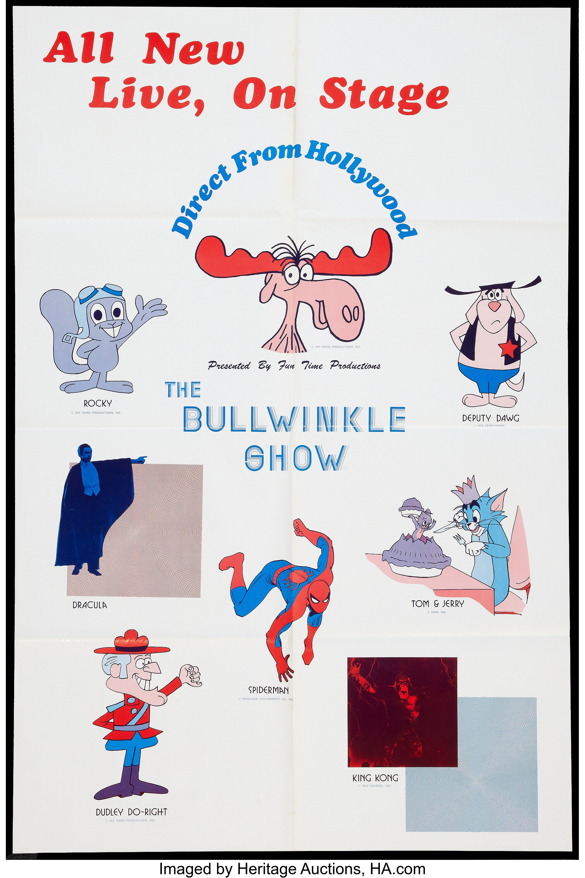 The Bullwinkle Show (NBC, 1961). Poster (25" X 38"). Animated ...