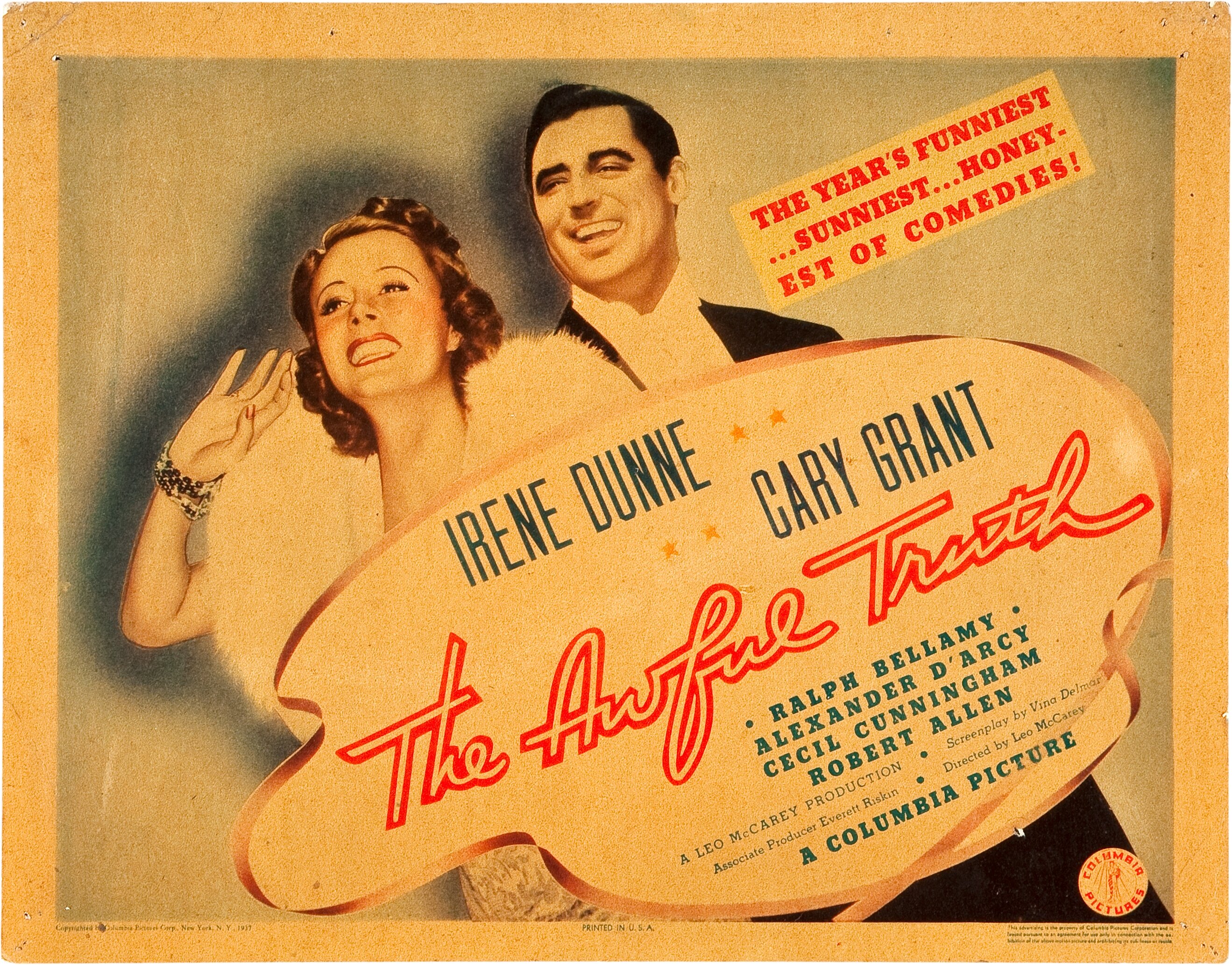 The Awful Truth (Columbia, 1937). Title Lobby Card and Lobby Card | Lot #83562 | Heritage Auctions