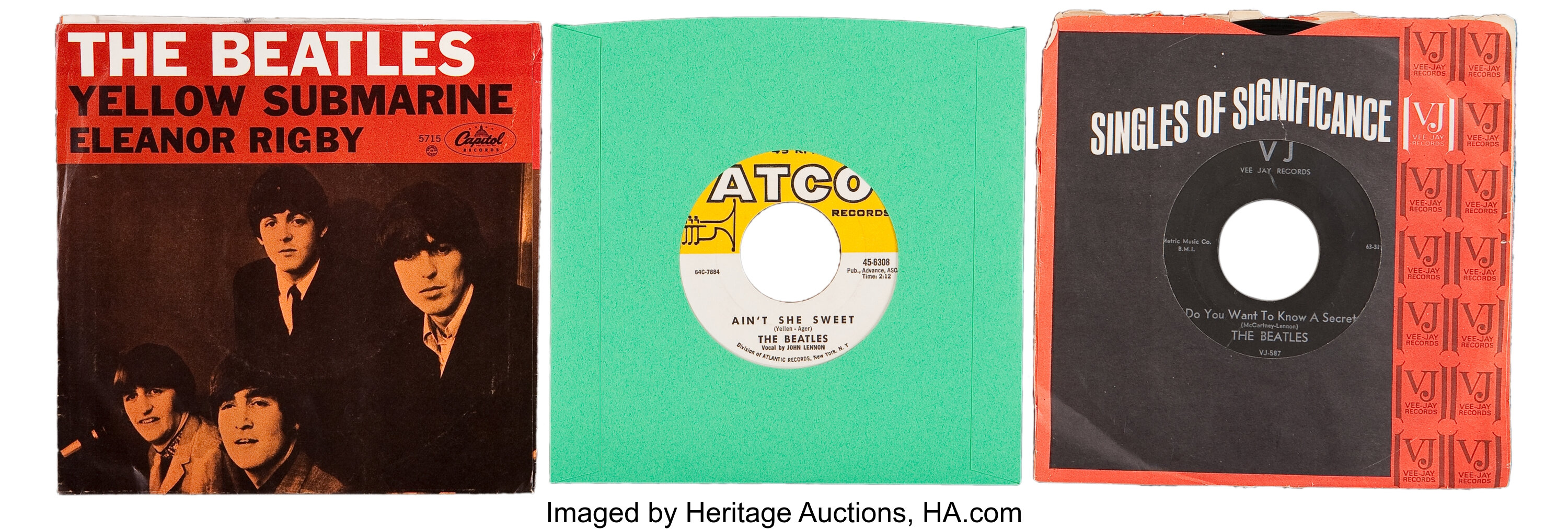 Beatles 45 Singles Group of 4 (1964-66).... (Total: 3 Items) Music ...