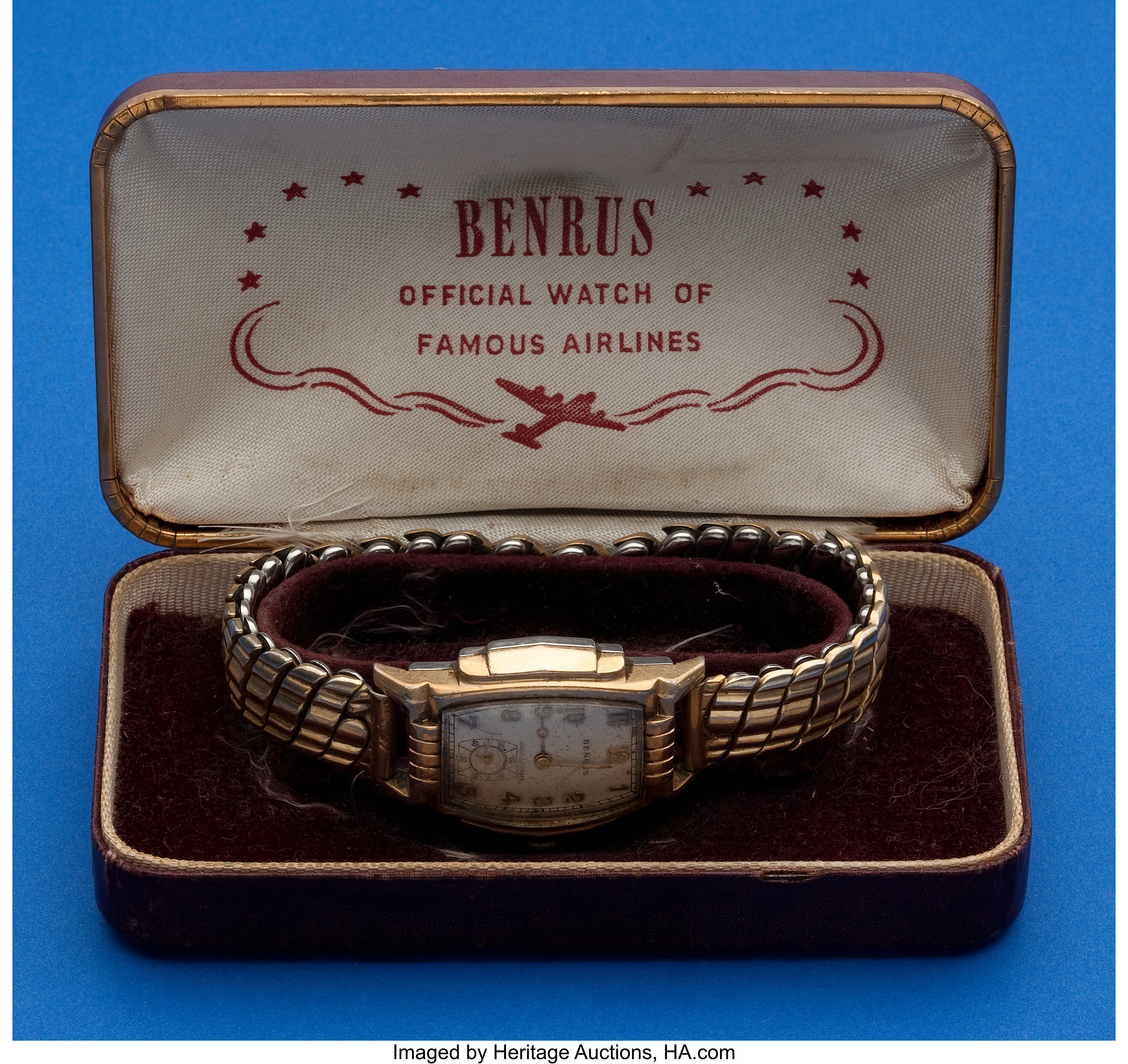 Benrus Vintage Wristwatch With Original Box. ... Timepieces | Lot ...