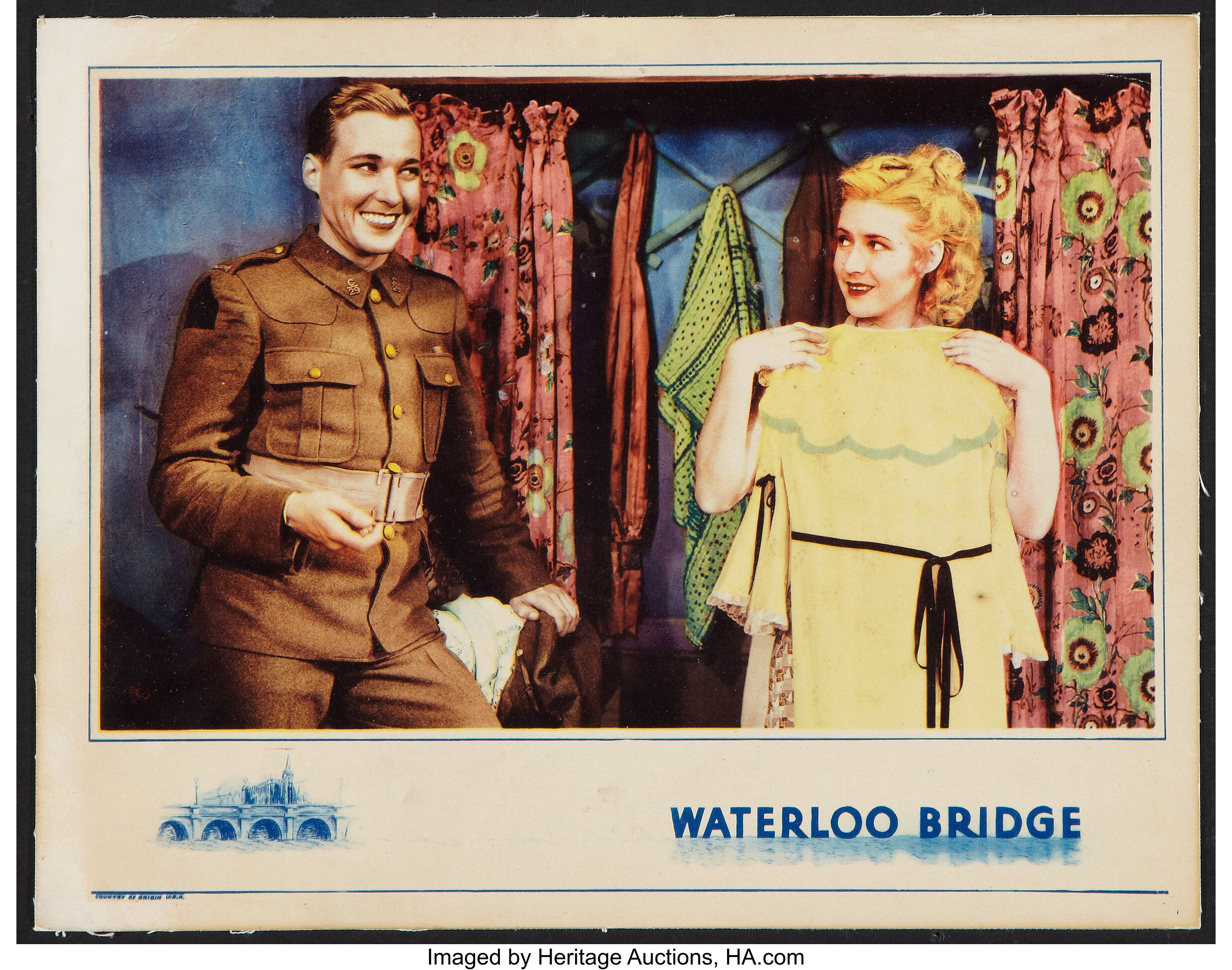 Waterloo Bridge (Universal, 1931). Lobby Card (11" X 14"). Drama ...