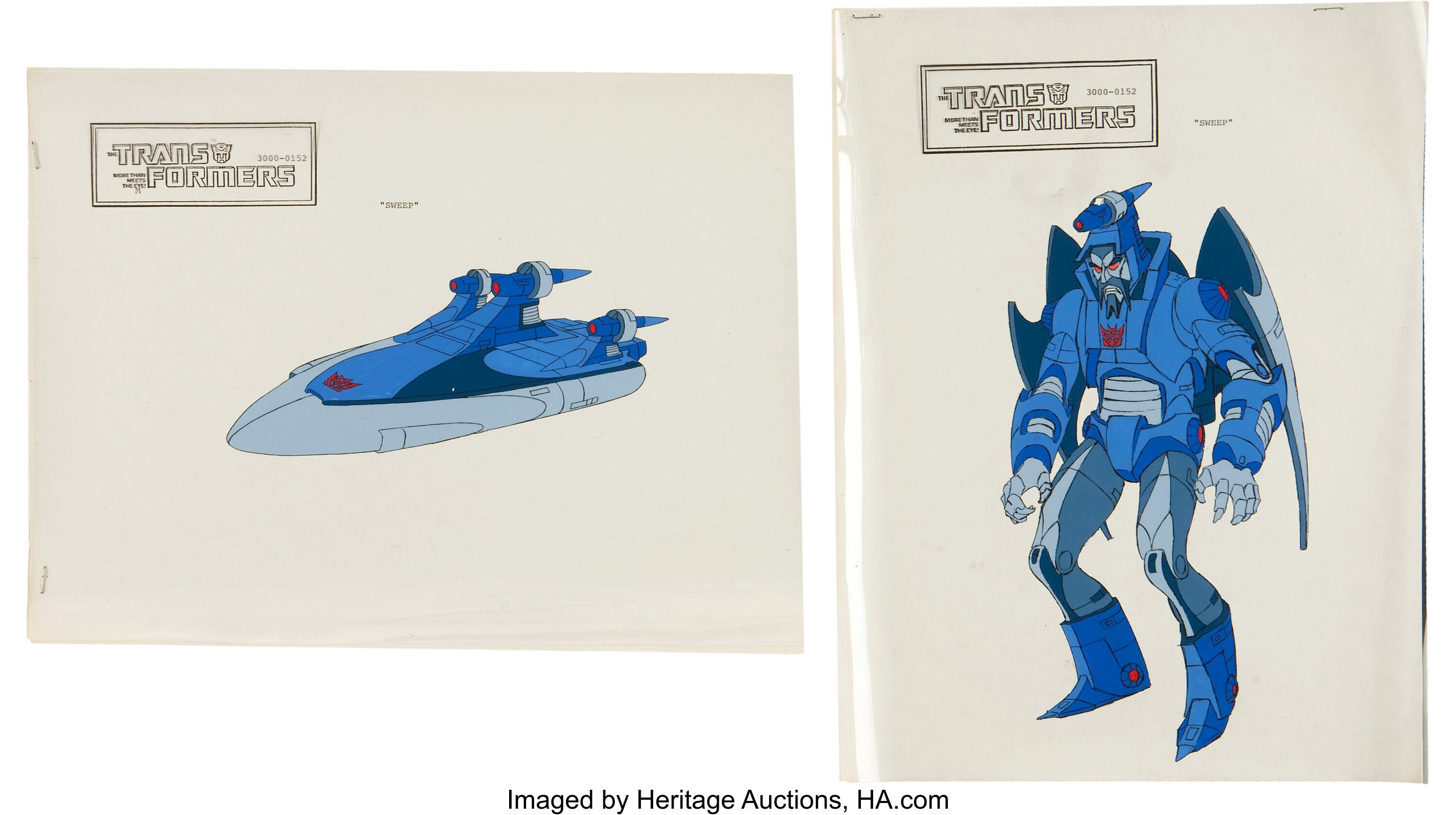 Transformers: the Movie "Sweep" Painted Cel Model Sheet Group | Lot ...