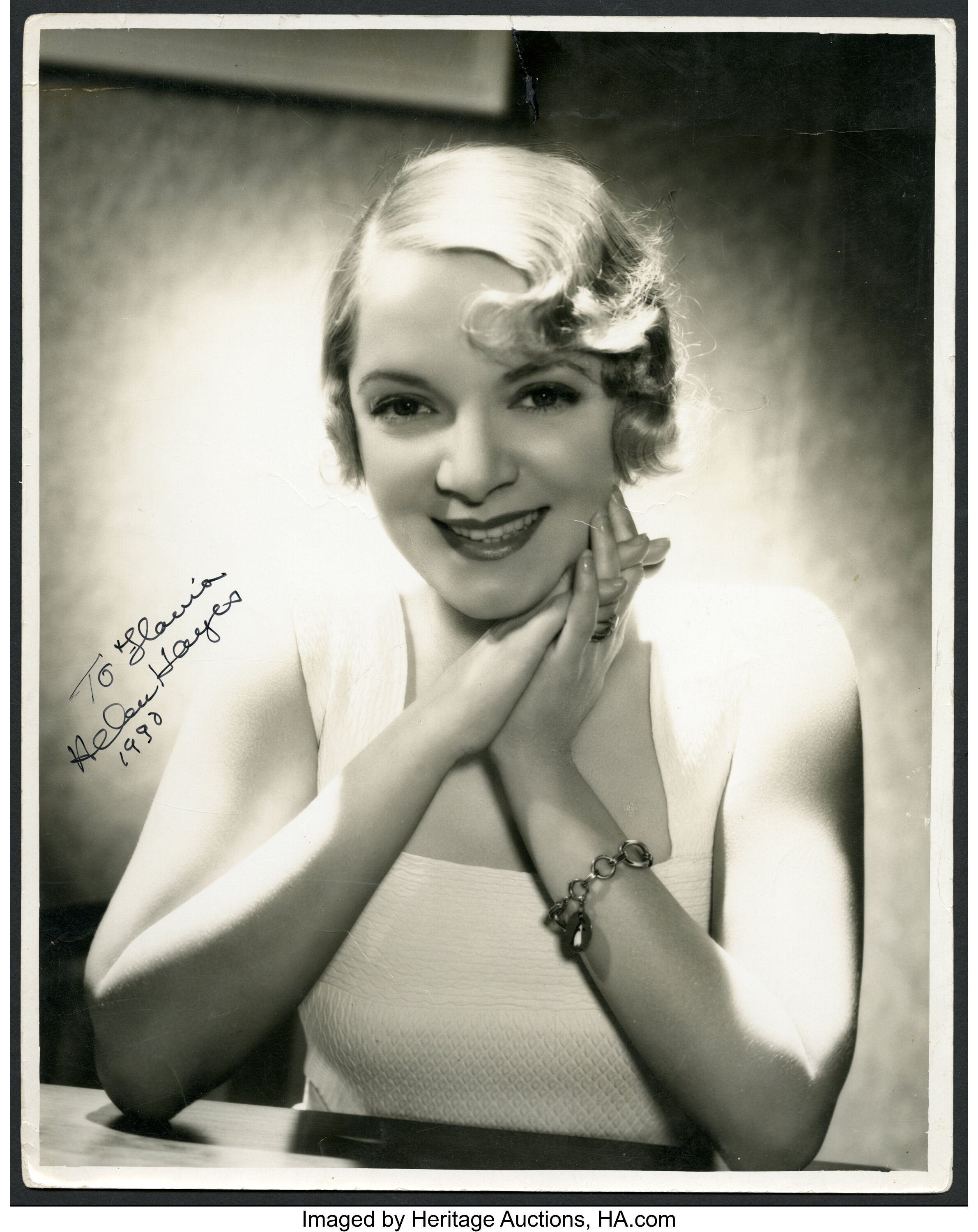 Helen Hayes by George Hurrell (1930s). Autographed Portrait Photo | Lot ...