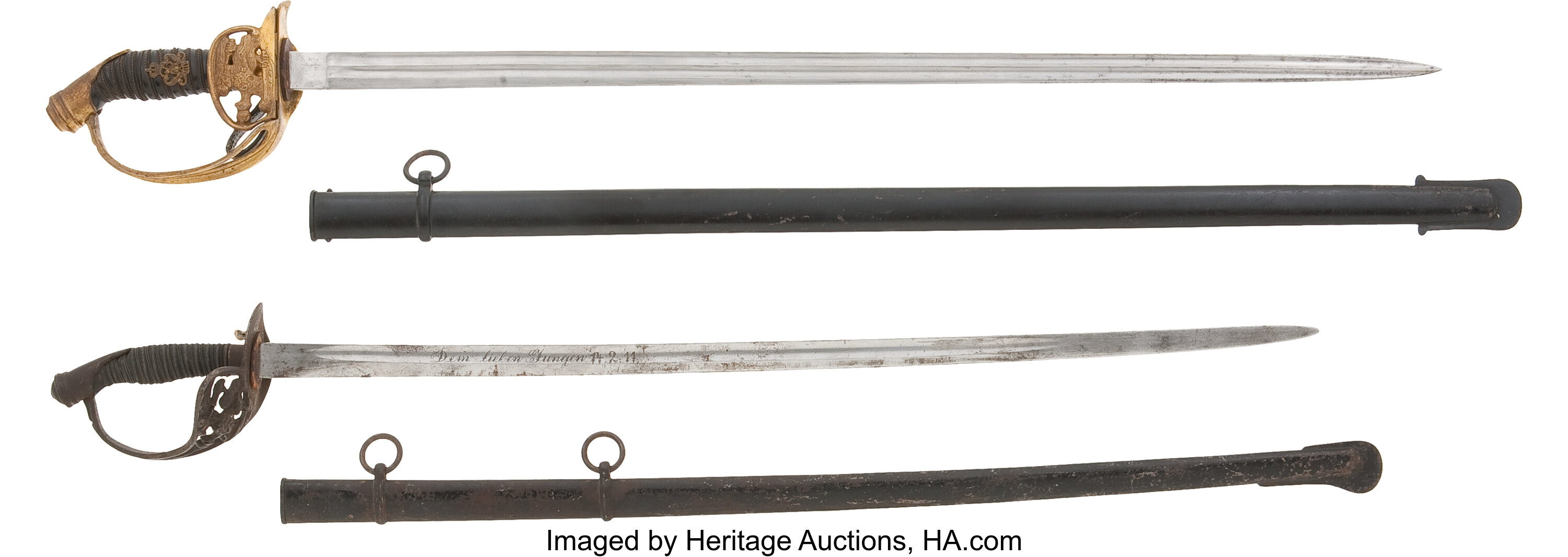 Two Imperial German Officer's Style Swords.... (Total: 2 Items) | Lot ...