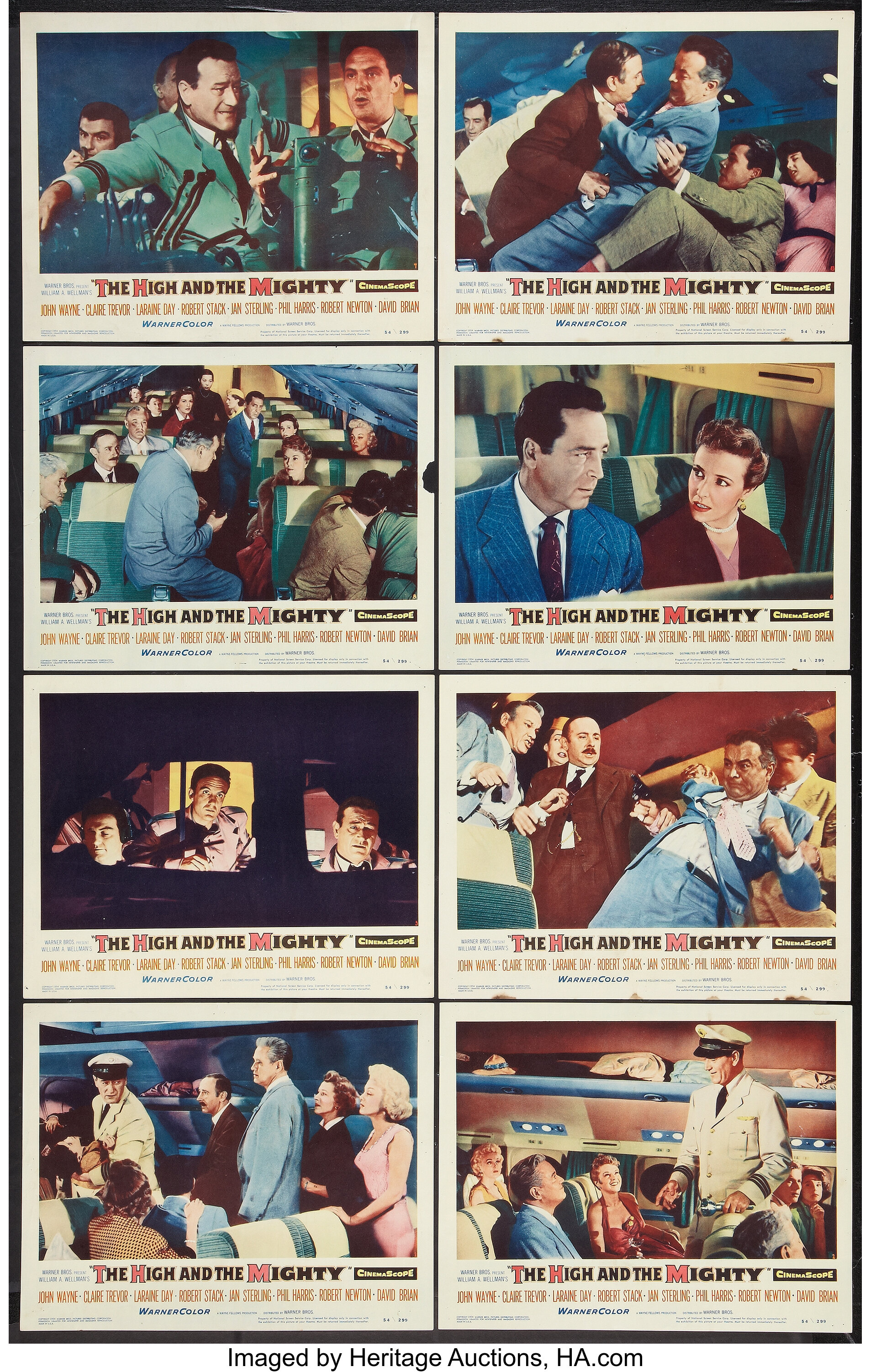 The High and the Mighty (Warner Brothers, 1954). Lobby Card Set of ...