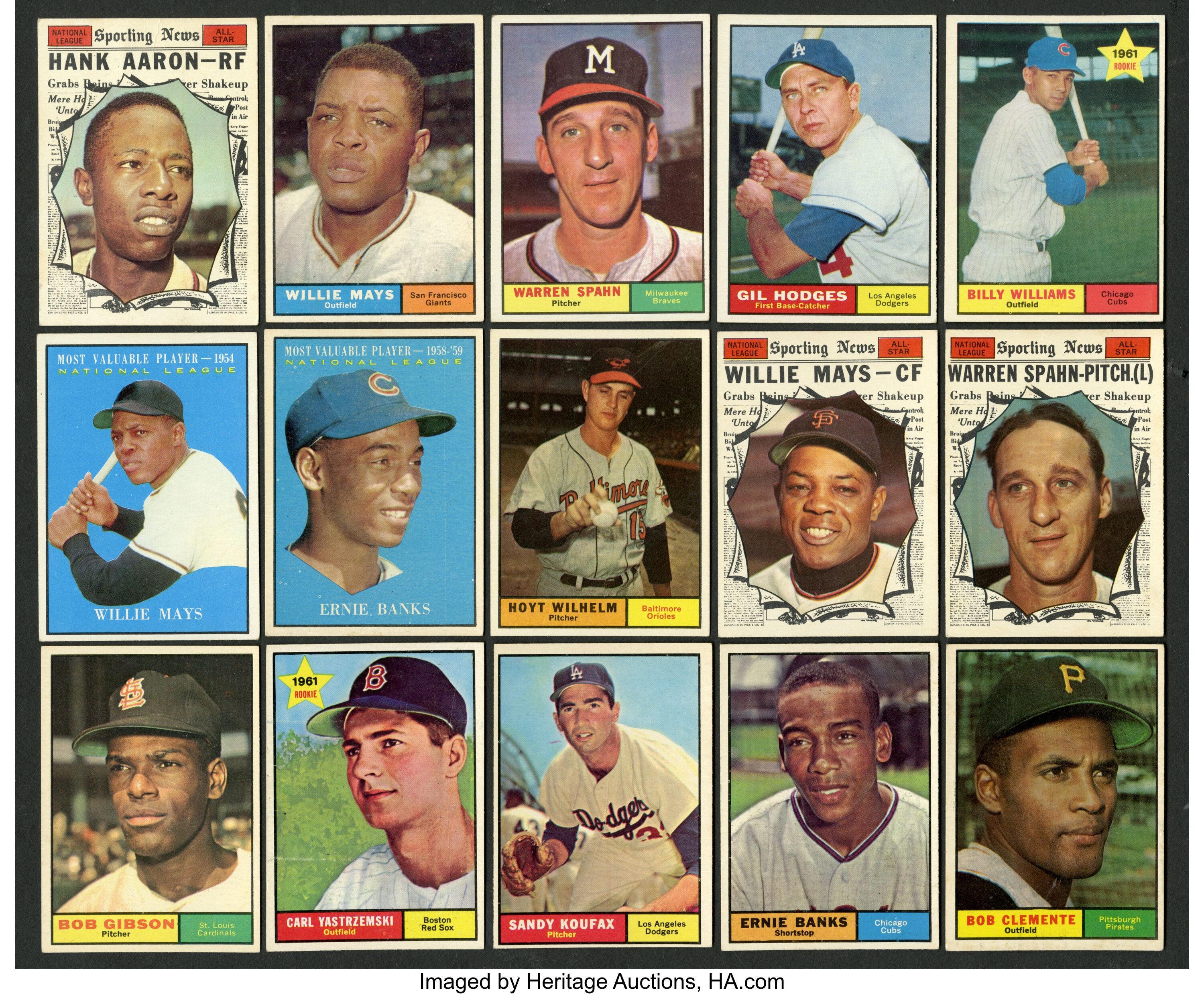 1961 Topps Baseball Partial Set (482) With Over 40 High Numbers! | Lot ...