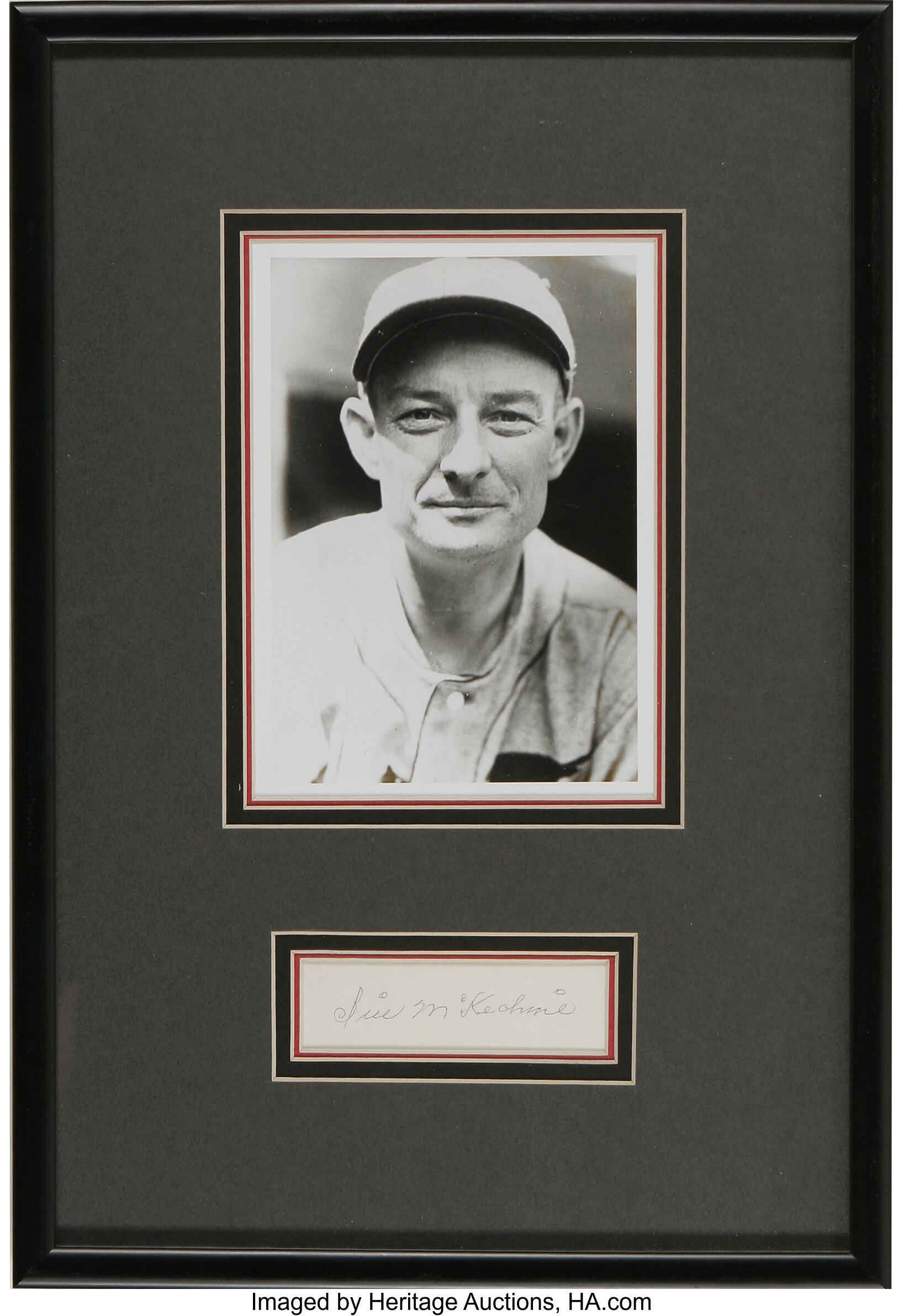 Bill McKechnie Cut Signature Display. Perfect 10/10 exemplar of | Lot ...
