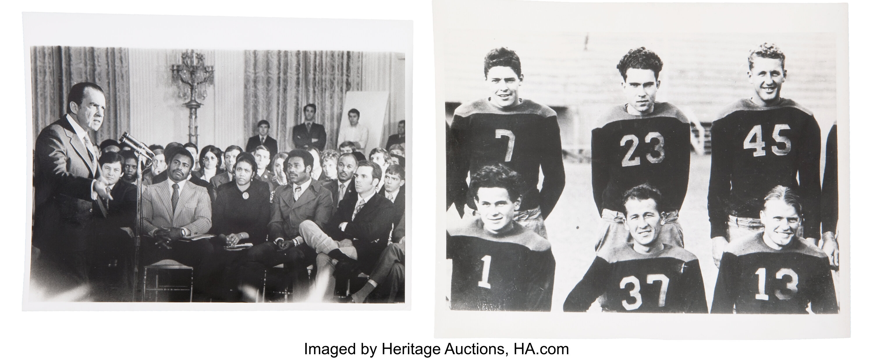 Richard Nixon Football Original Photographs Lot of 2.... Football | Lot ...