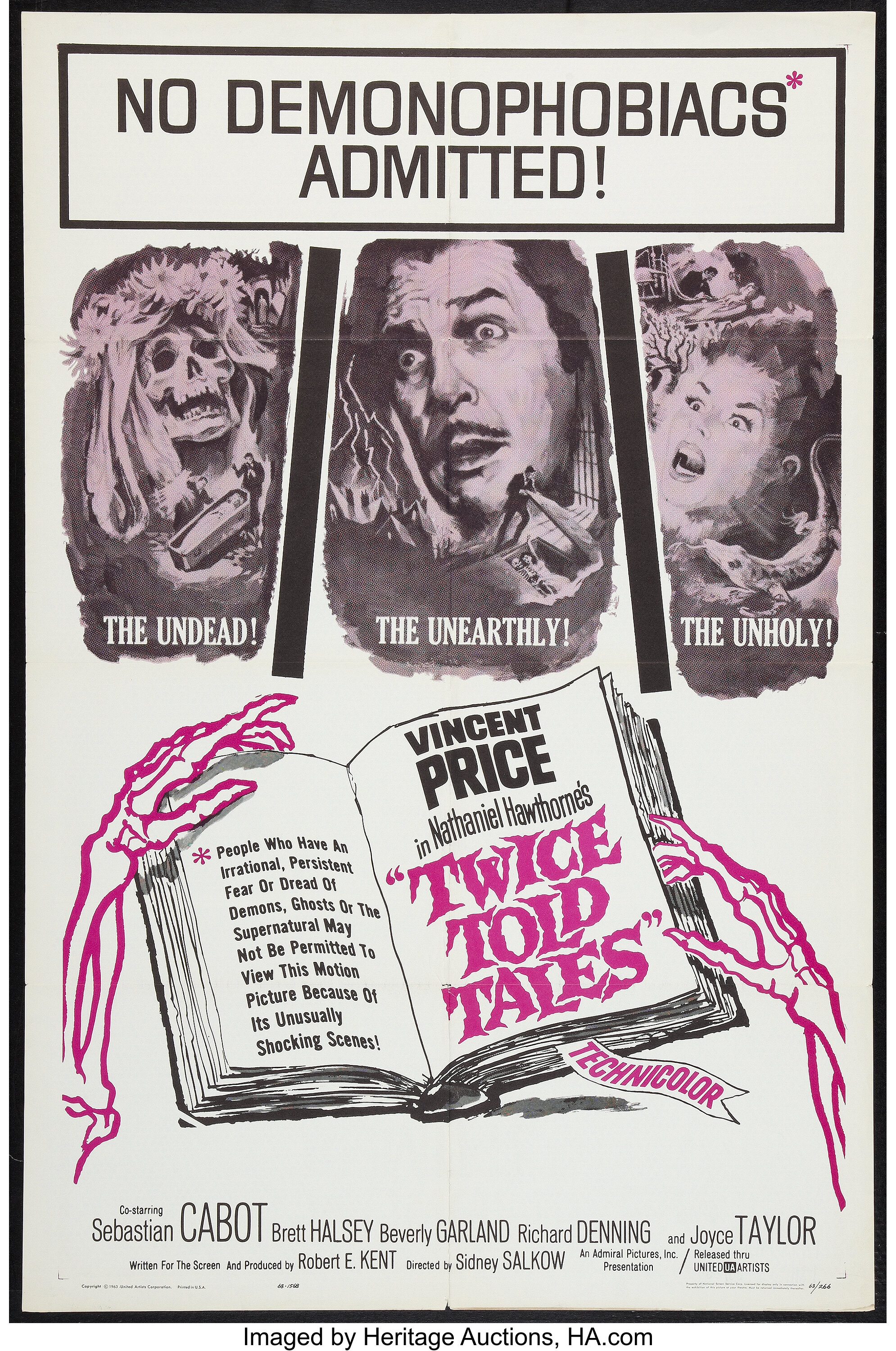 Twice Told Tales (United Artists, 1963). One Sheet (27" X 41"). | Lot ...