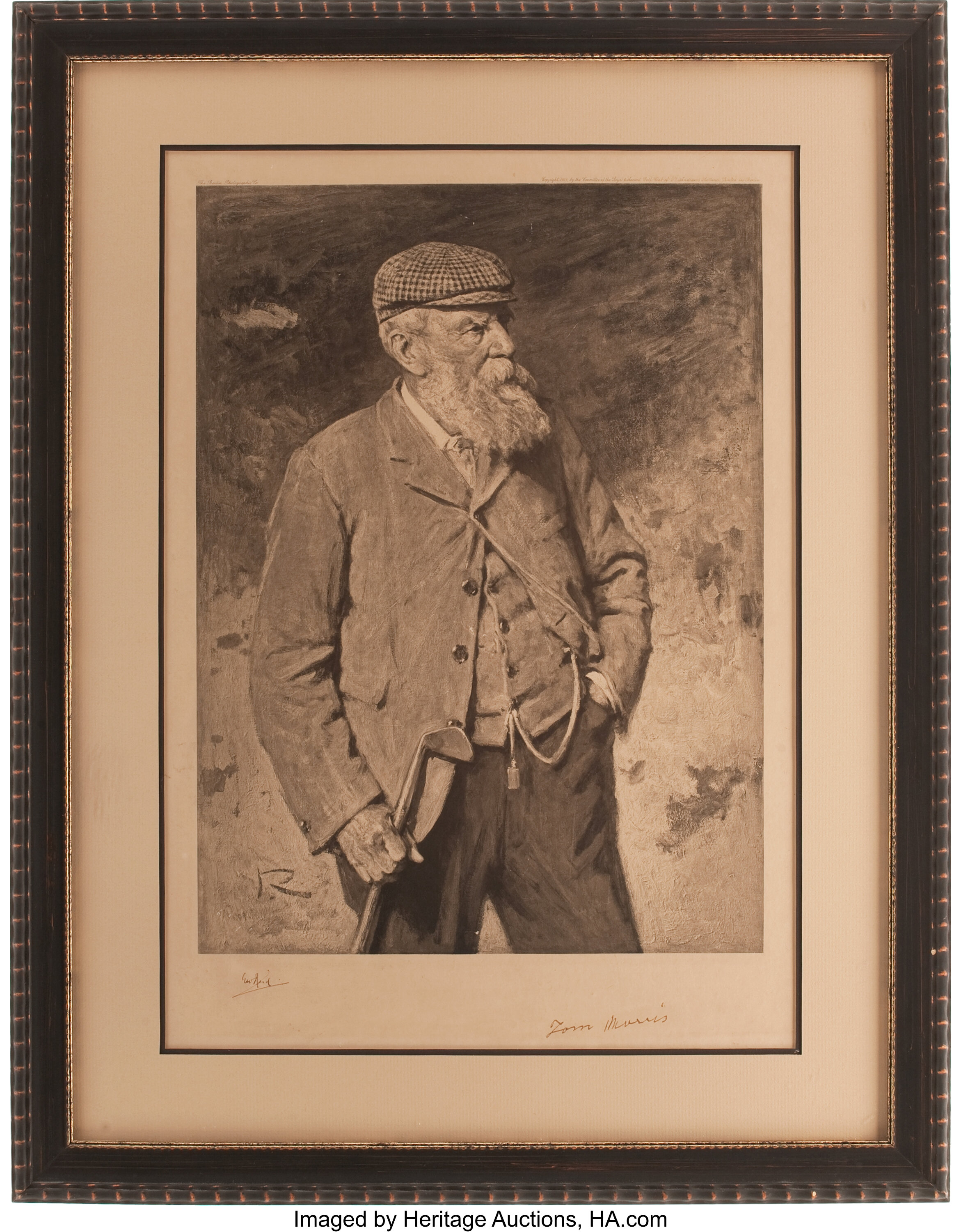 1903 "Old Tom" Morris Signed Print.... Golf Collectibles Art | Lot ...