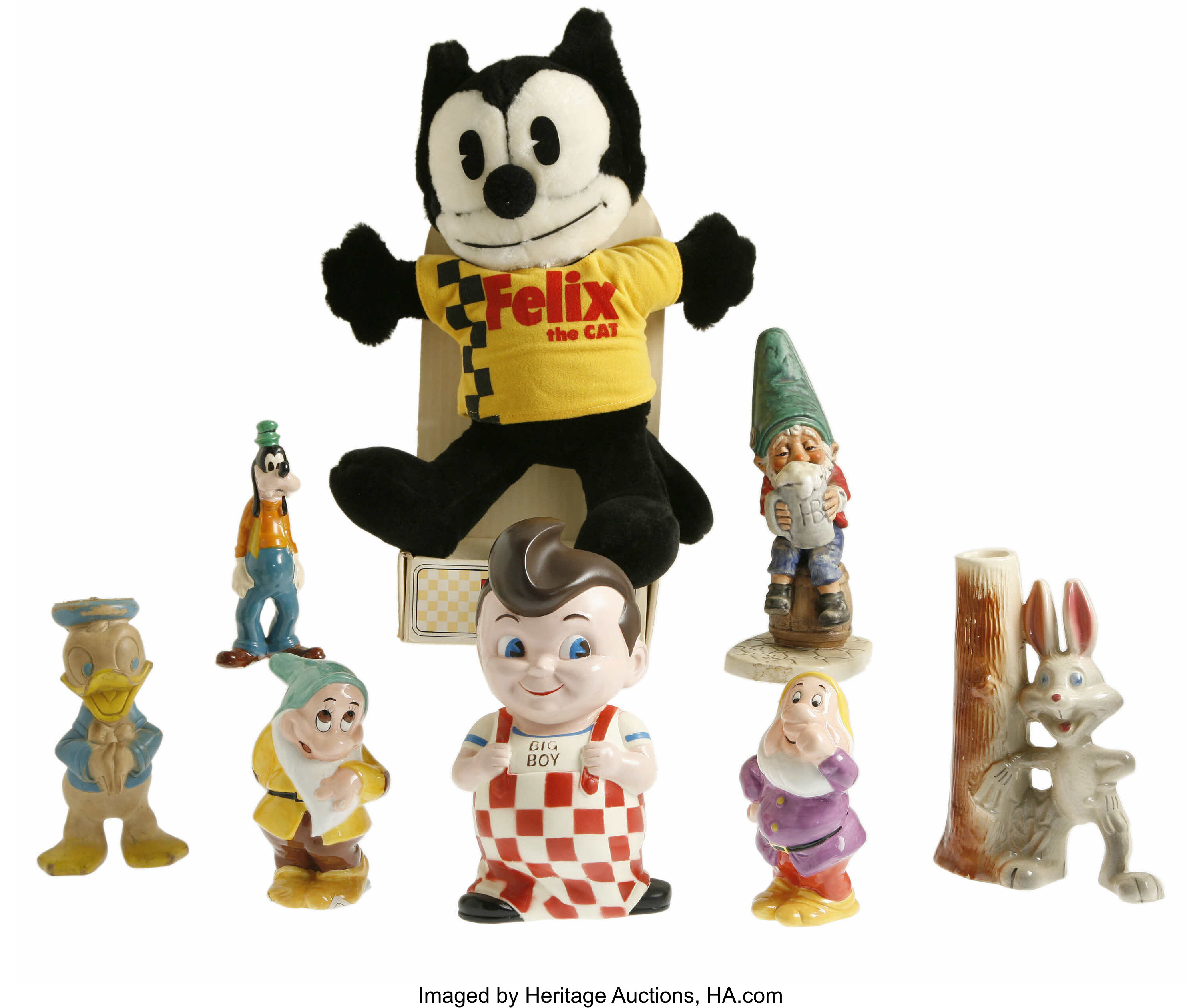 Cartoon Character Figures, Group of 8 (Various, 1970-1984).... | Lot ...