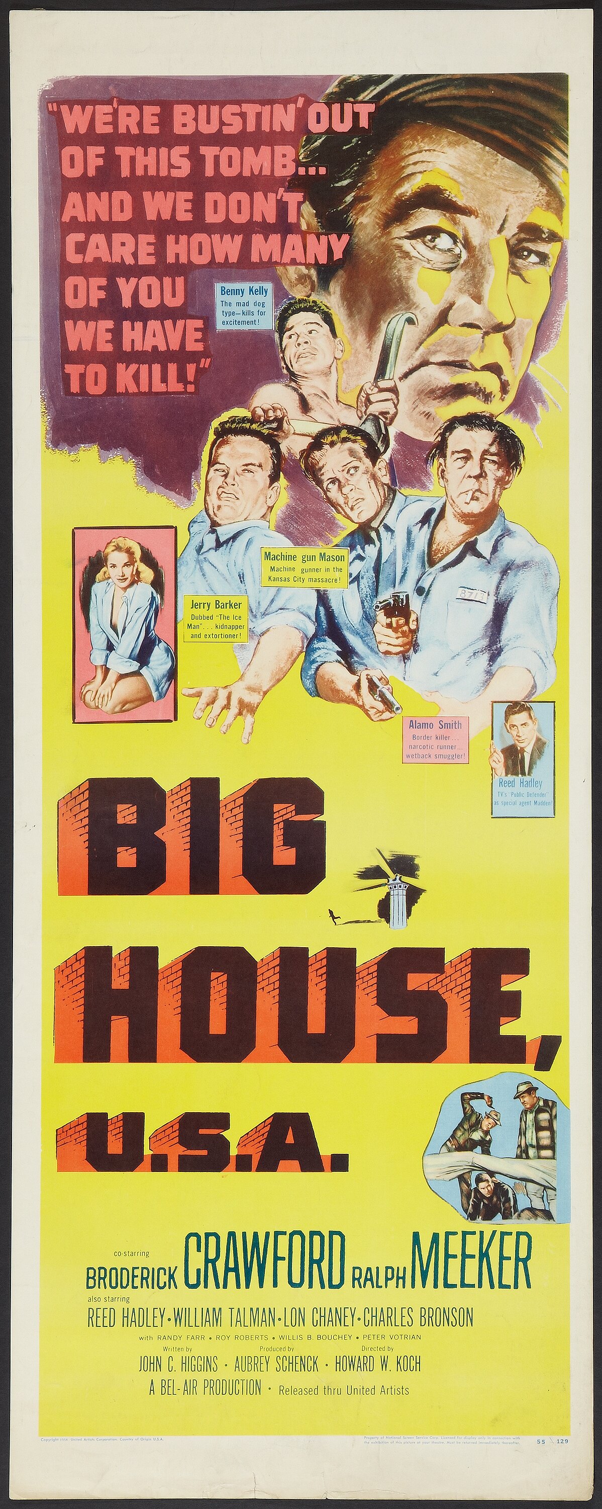 Big House, U.S.A. (United Artists, 1955). Insert (14" X 36"). | Lot ...