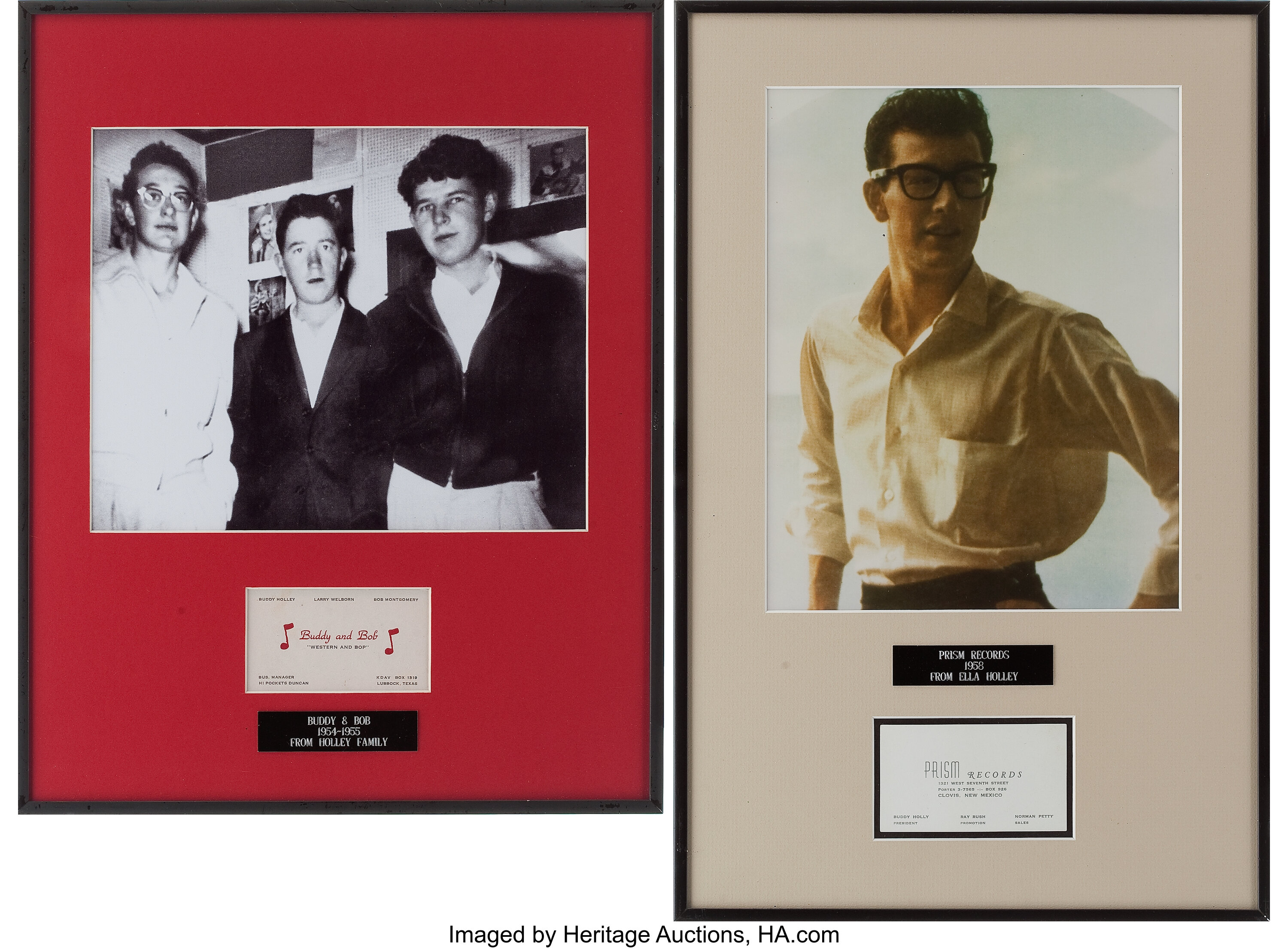 Buddy Holly Rare Vintage Business Cards.... (Total: 2 ) Music | Lot ...