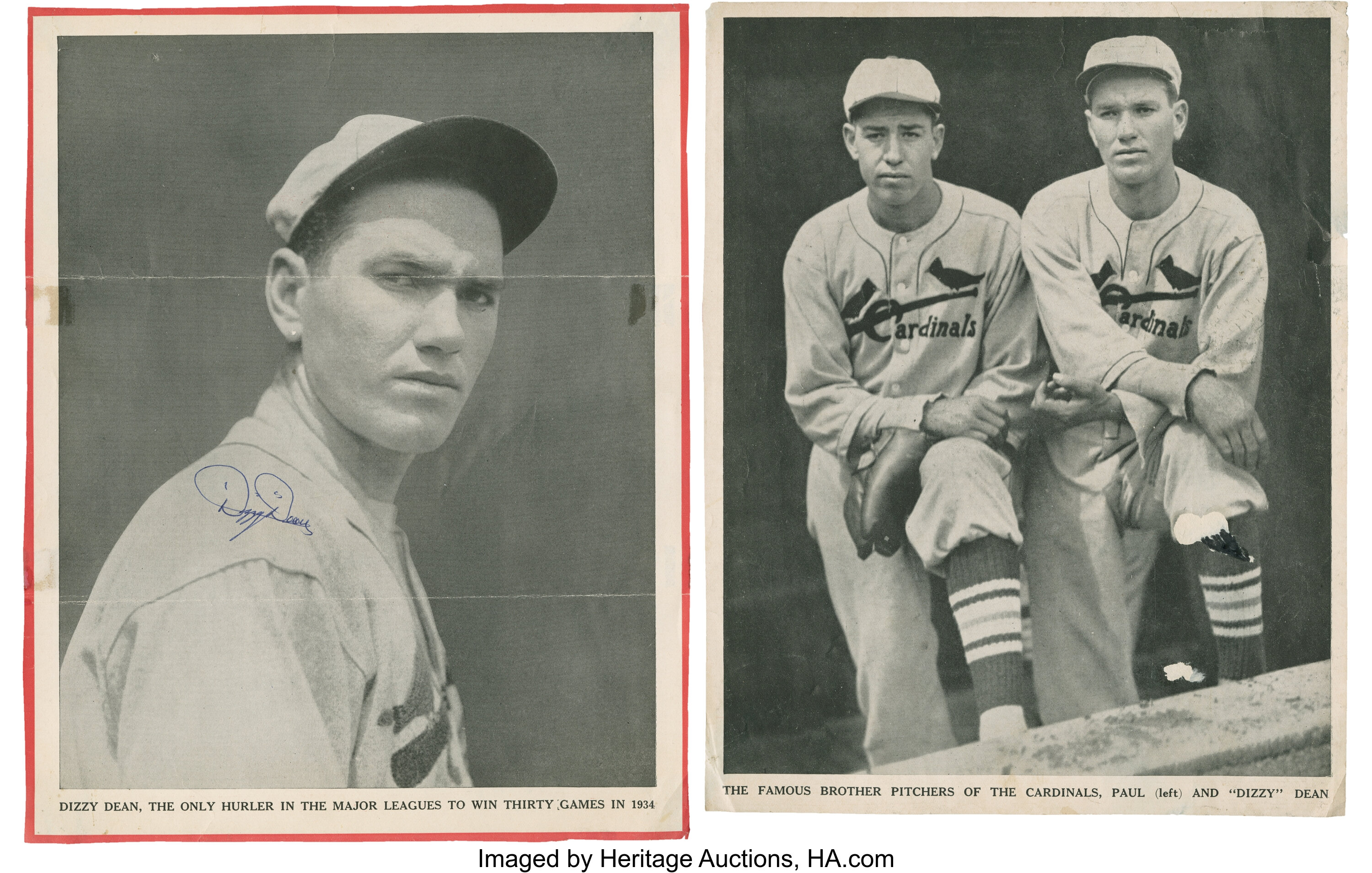 Dizzy Dean Signed Photograph.... Baseball Collectibles Photos | Lot ...