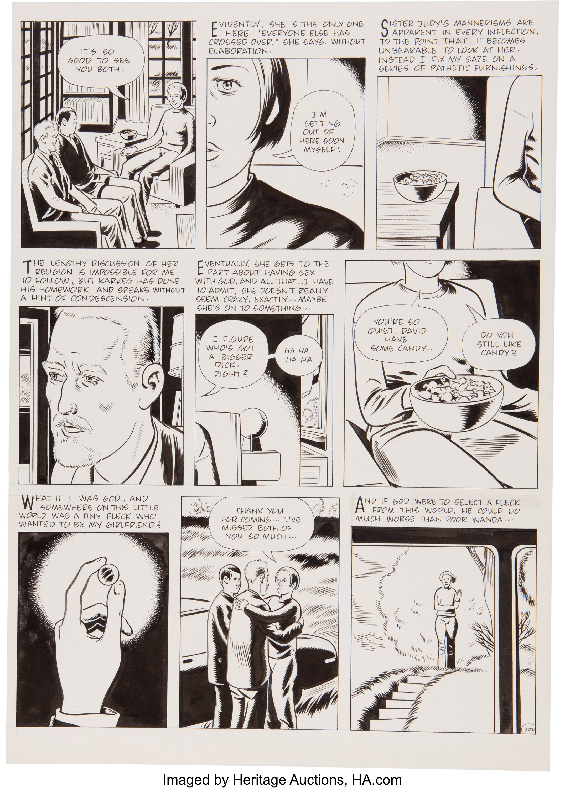 Daniel Clowes David Boring page 101 Original Art (Pantheon, | Lot ...