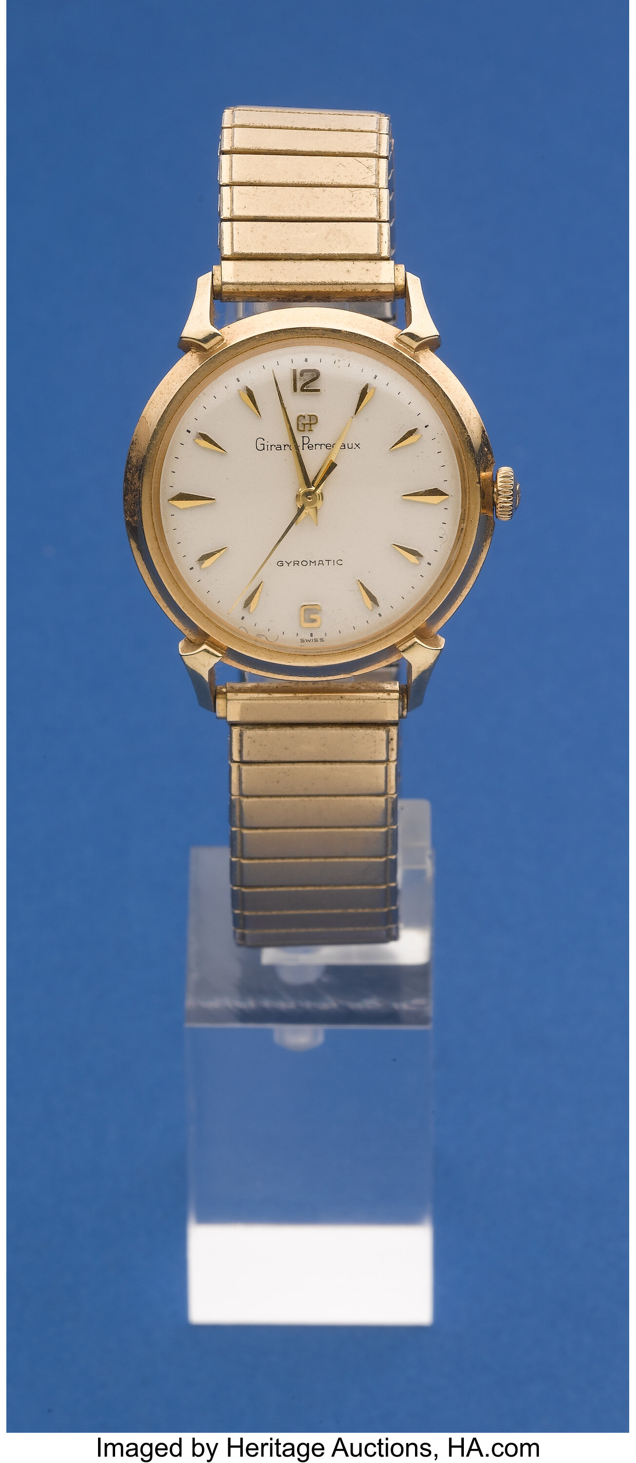 Girard Perregaux Screw Back 14k Gold Automatic Wristwatch. ... | Lot ...