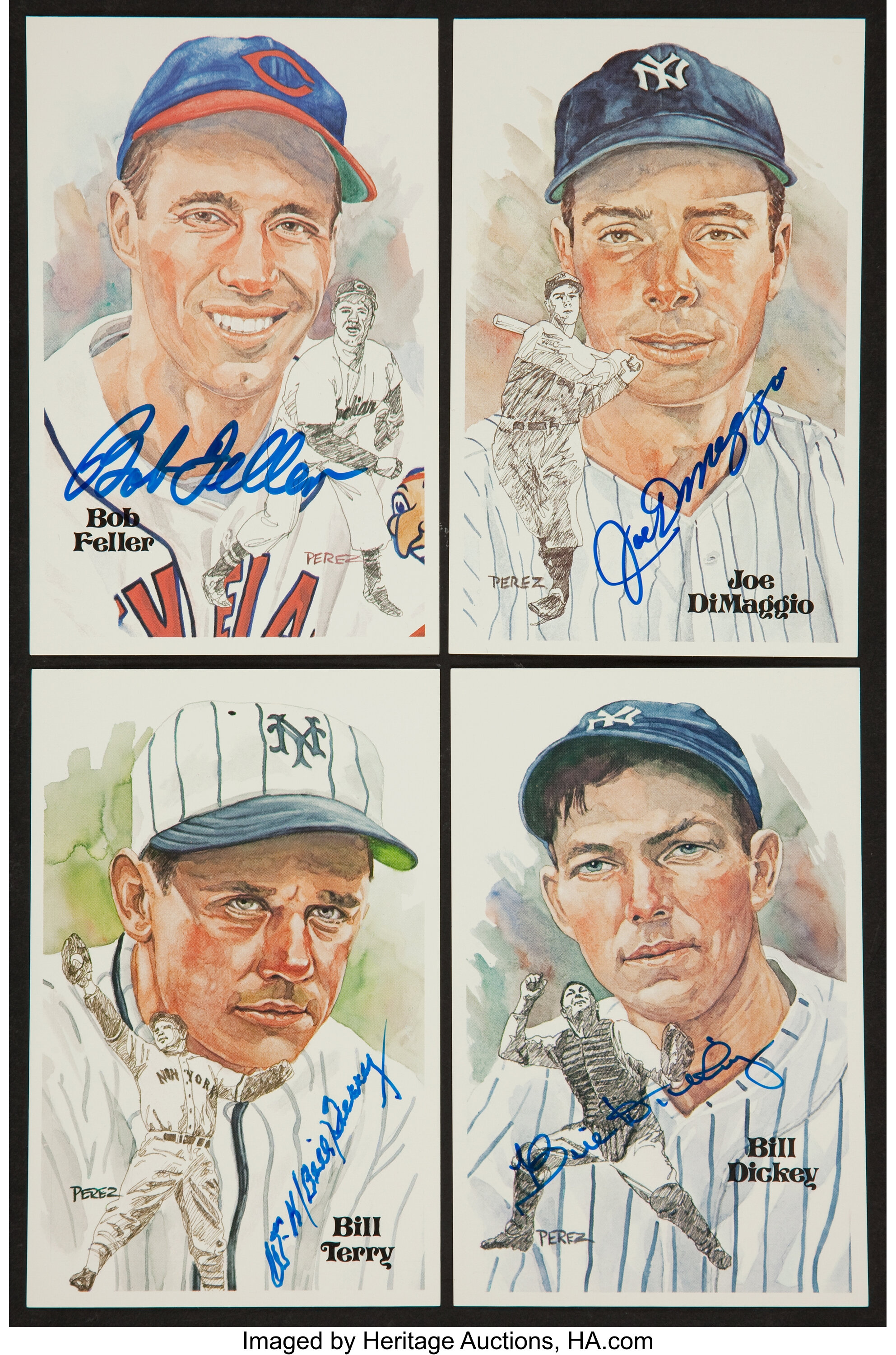 1980 Perez Steele Signed Hall of Fame Postcards Lot.... Baseball | Lot ...