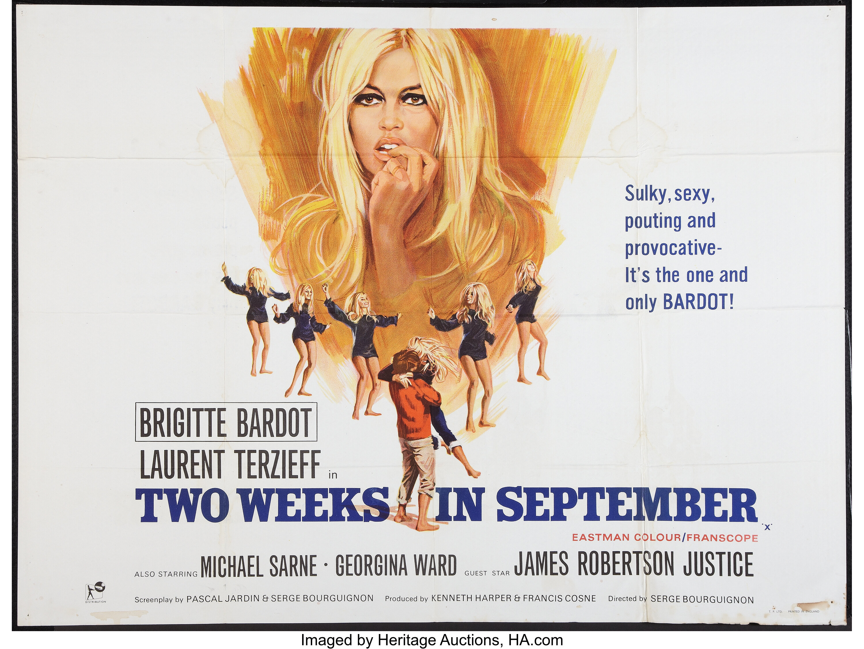 Two Weeks in September (Paramount, 1967). British Quad (30" X 40 ...