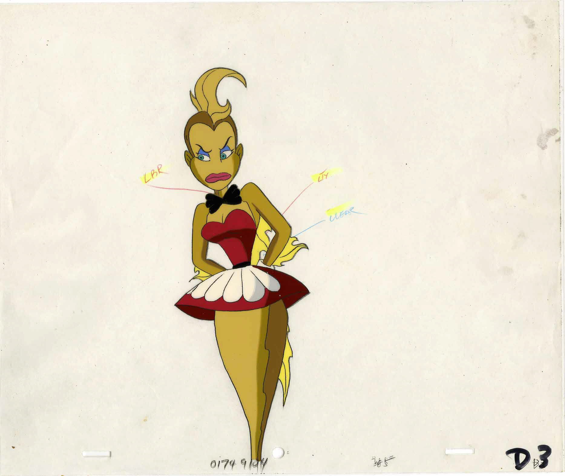 "Fish Police" Animation Production Cel and Clean-Up Drawing | Lot ...