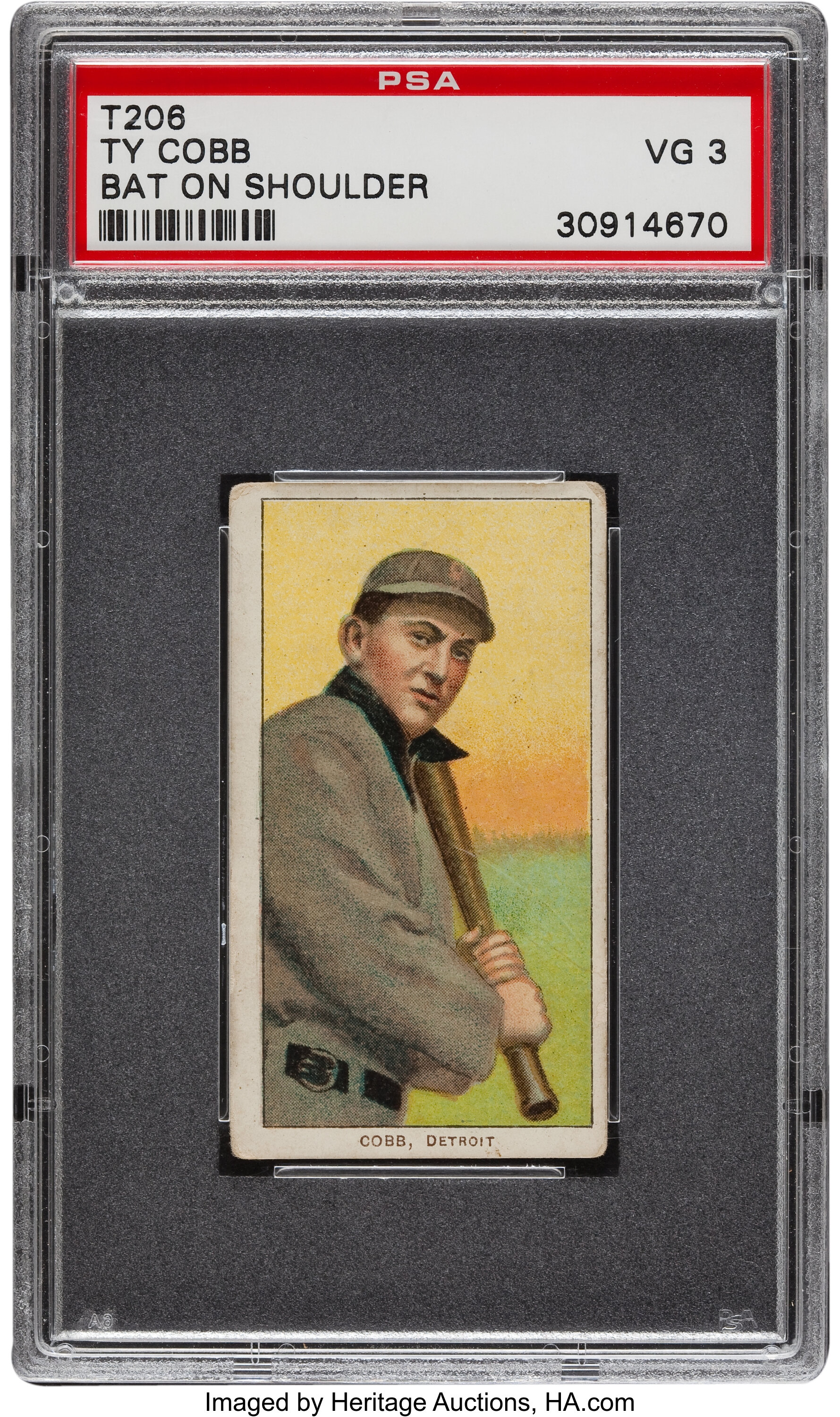 1909-11 T206 Piedmont Ty Cobb, Bat On Shoulder PSA VG 3.... | Lot ...