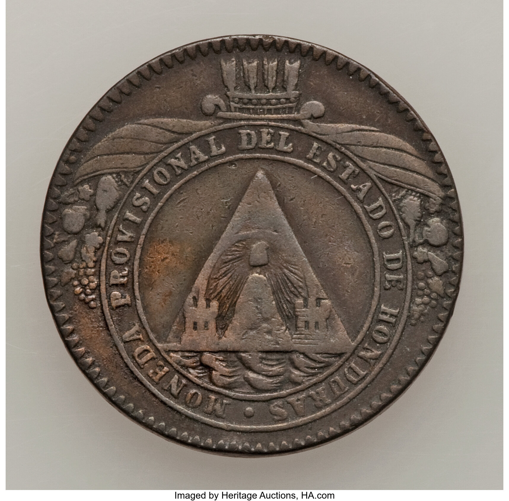 Honduras: Provisional 1862 copper group,... (Total: 4 coins) | Lot ...