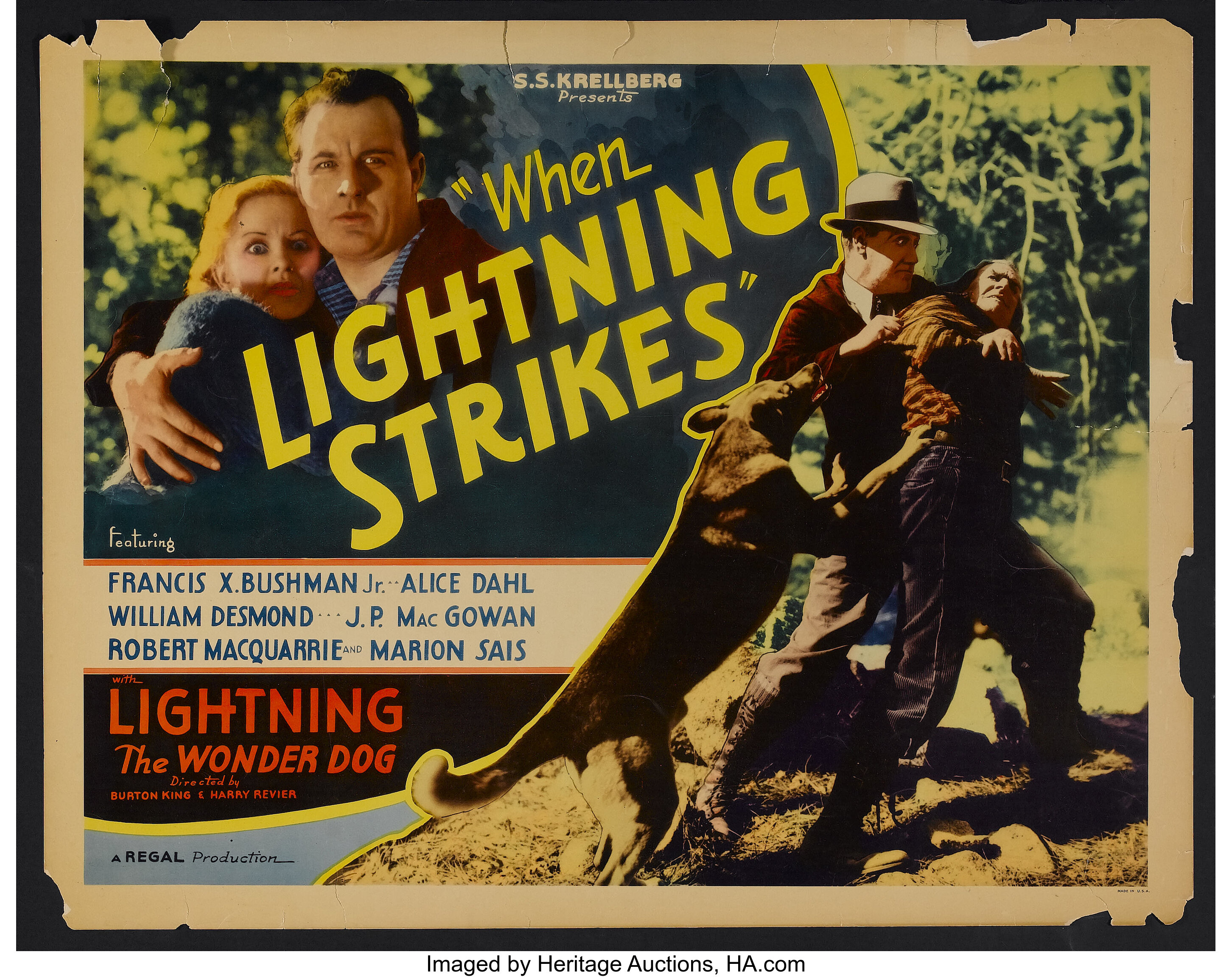 When Lightning Strikes (William Steiner, 1934). Half Sheet (22" X | Lot ...