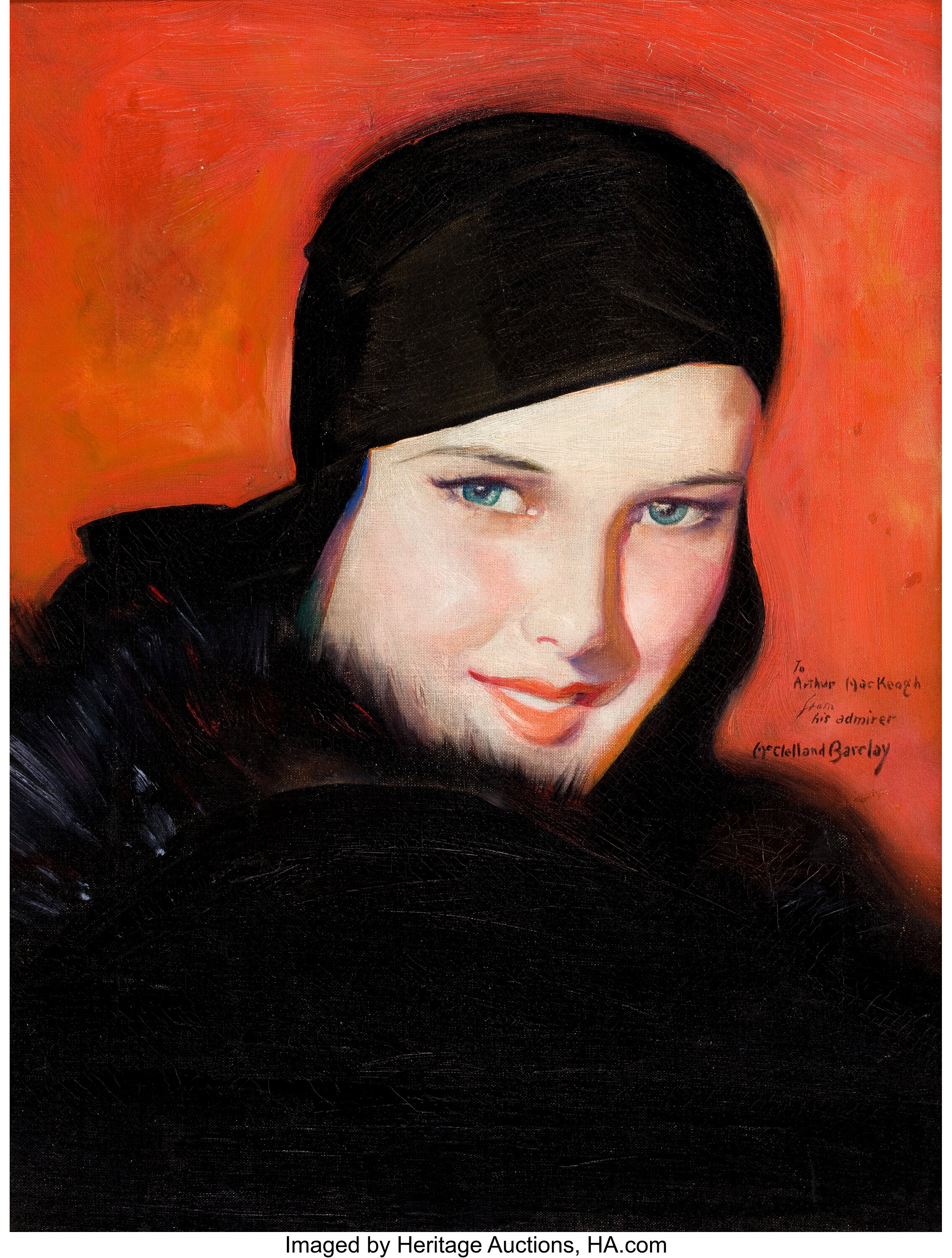MCCLELLAND BARCLAY (American, 1891-1943). Portrait of a Lady. Oil | Lot ...