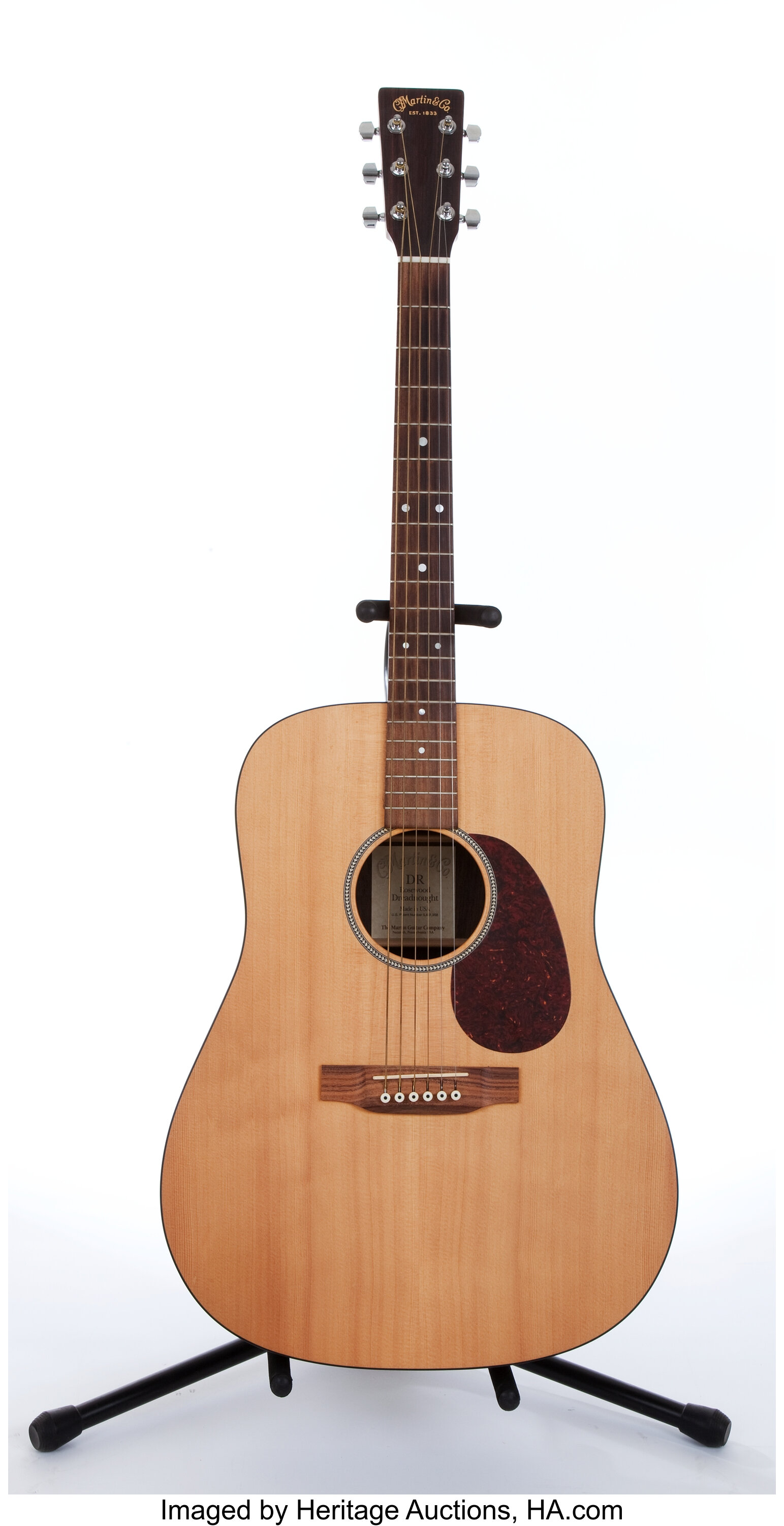 2002 Martin DR Dreadnought Natural Acoustic Guitar, Serial # | Lot ...