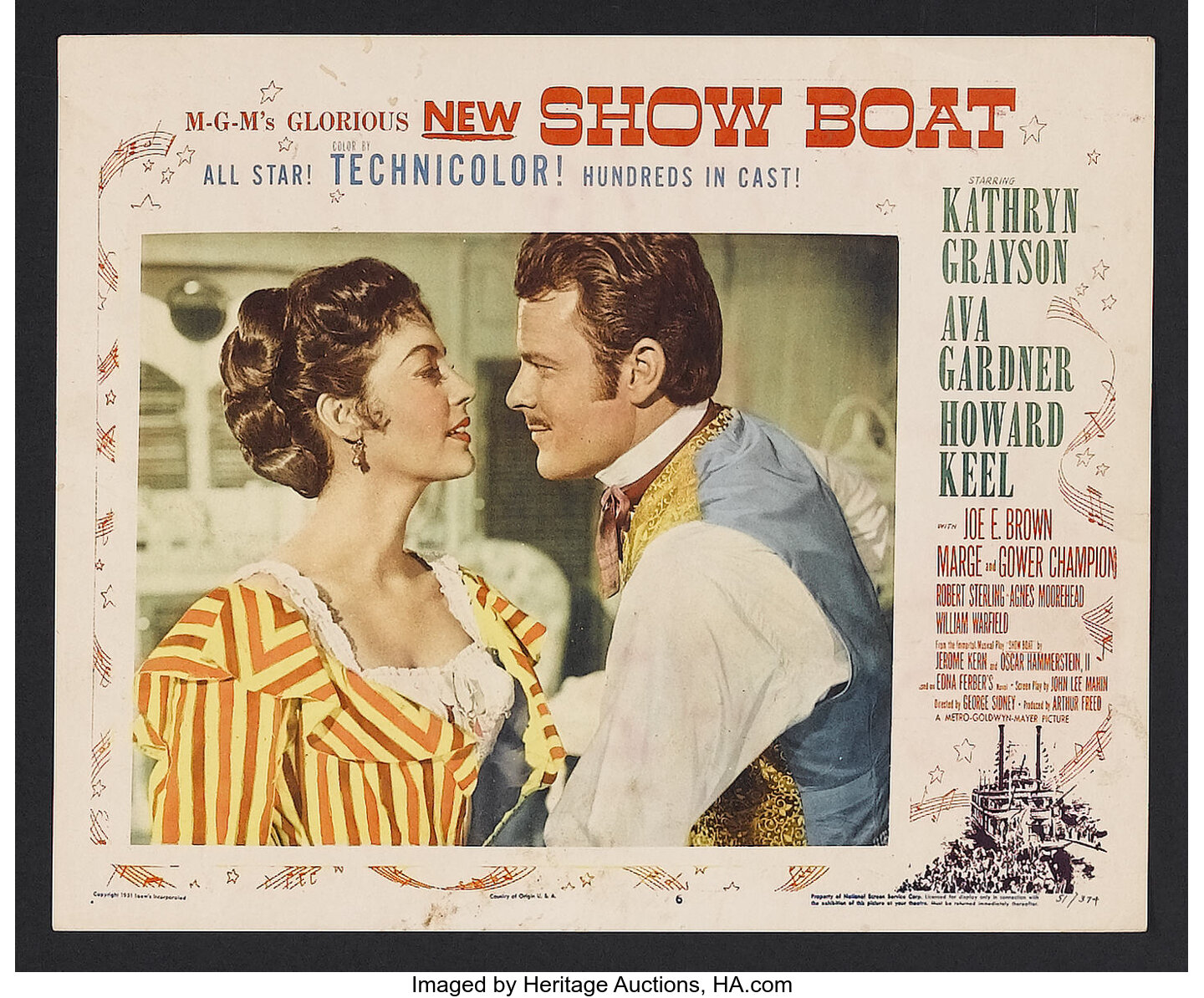 Show Boat (MGM, 1951). Lobby Card (11" X 14"). Musical. Starring | Lot ...