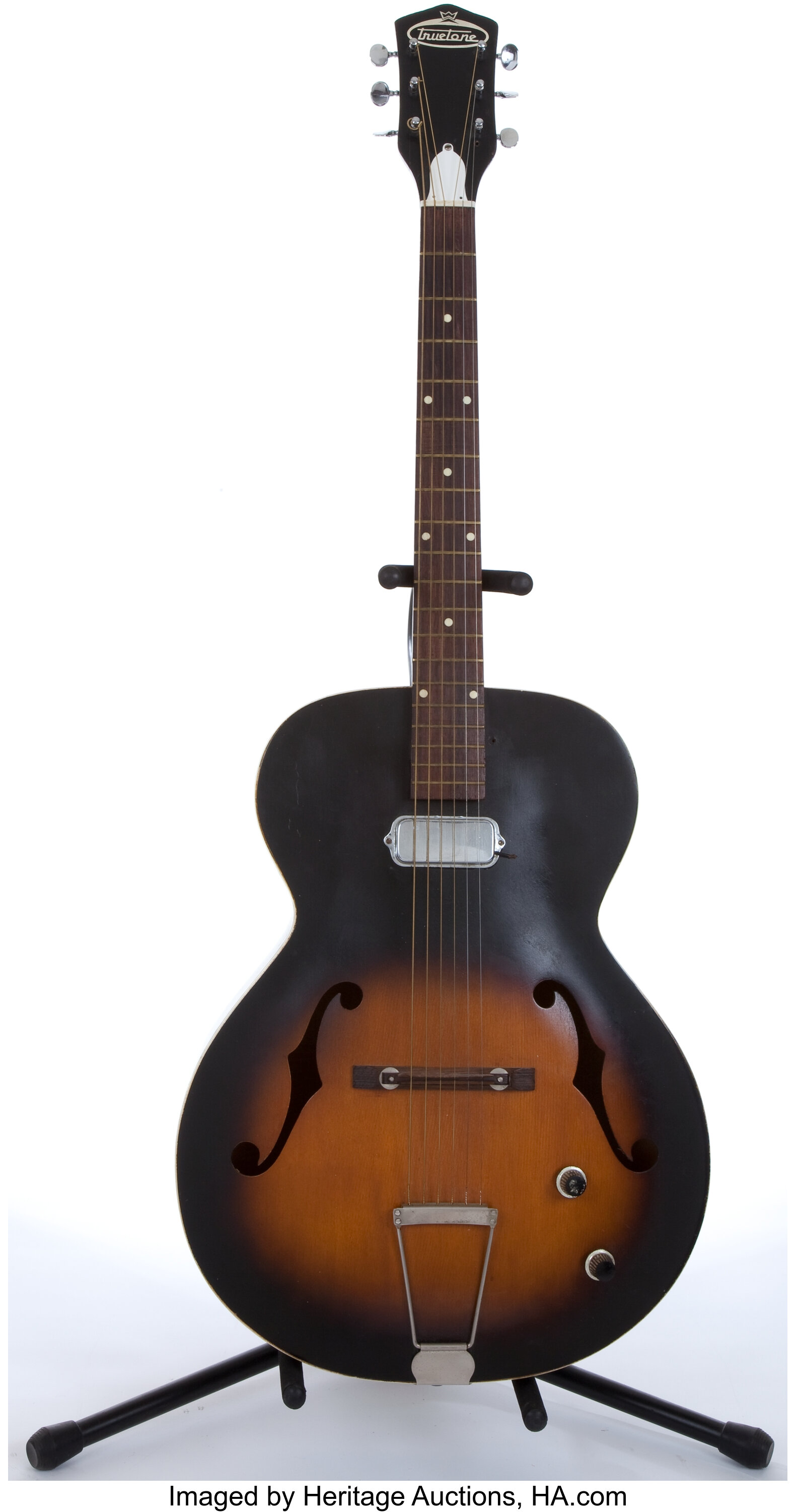 1950s Truetone N-2 Sunburst Archtop Electric Guitar #L3050 ... | Lot ...