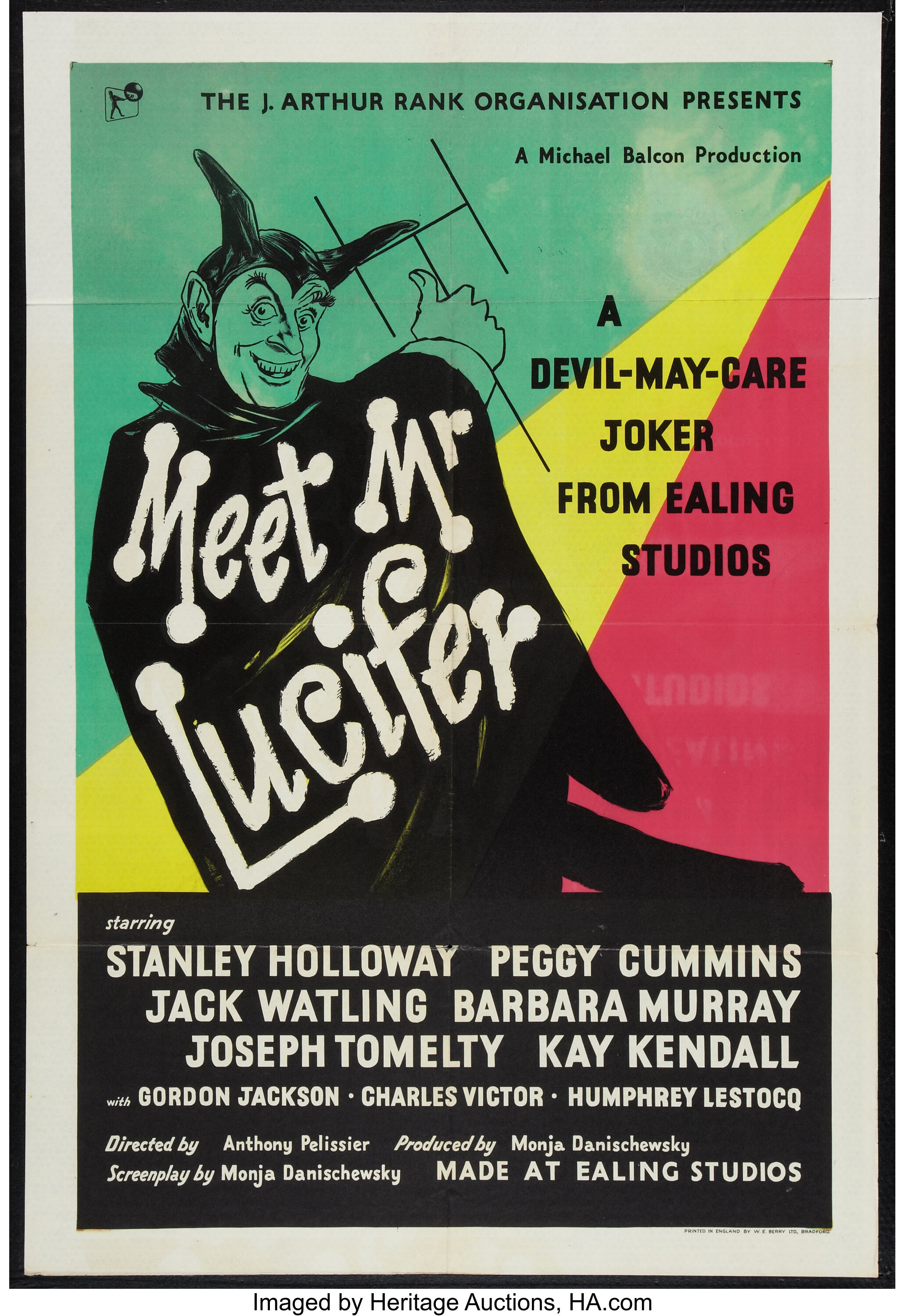 Meet Mr. Lucifer (Rank, 1953). British One Sheet (27" X 40"). | Lot ...