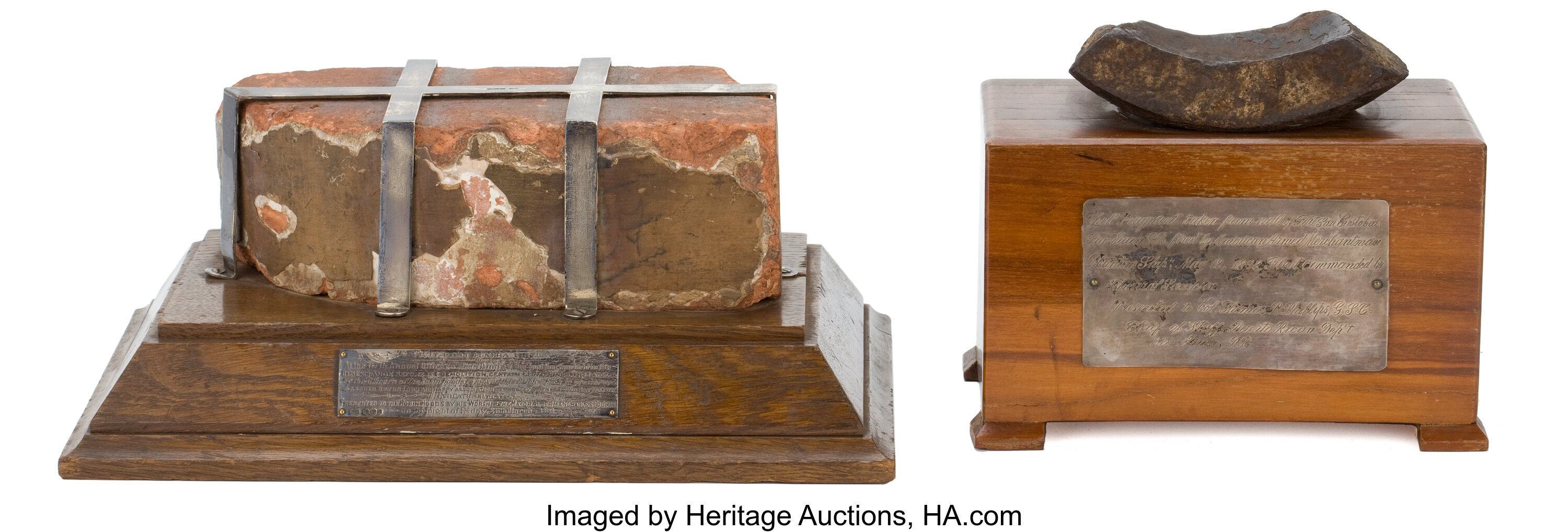 MALCOLM S. FORBES COLLECTION: TWO VARIOUS RELICS MOUNTED FOR | Lot ...