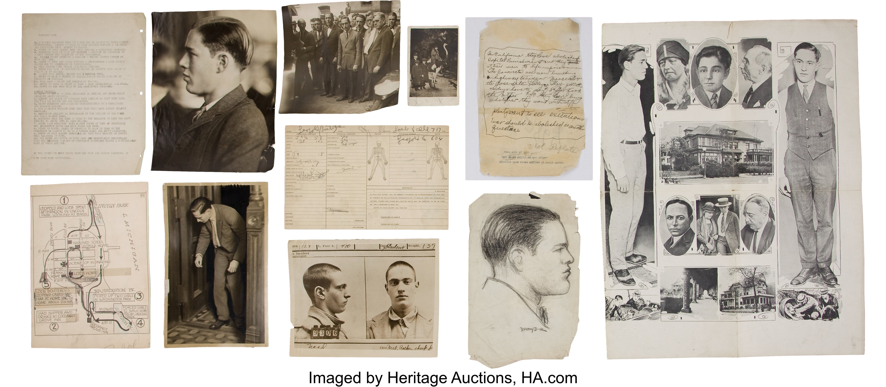 Leopold and Loeb Murder Case Archive, 1924.... Miscellaneous | Lot ...