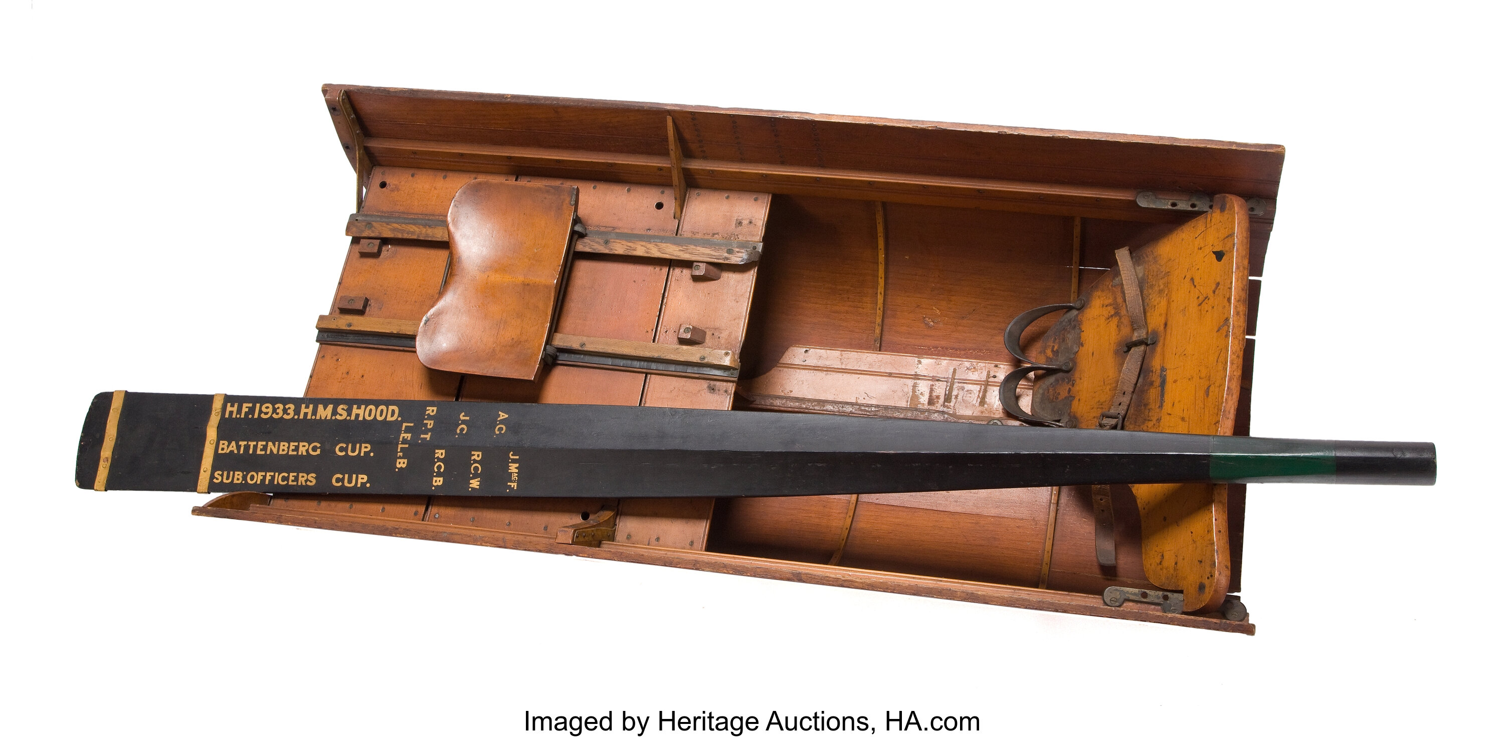 MALCOLM S. FORBES COLLECTION: H.M.S. HOOD COMMEMORATIVE OAR BLADE | Lot ...